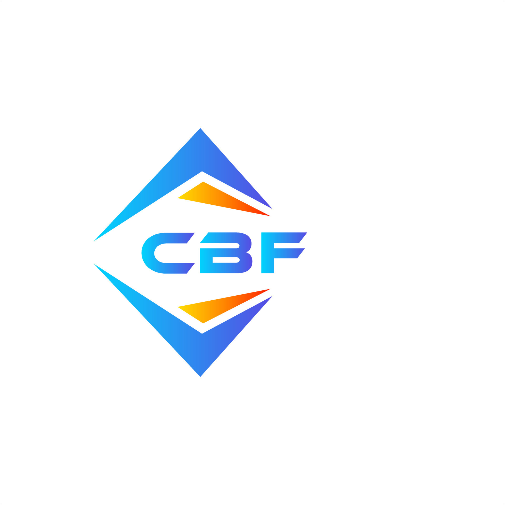 CBF abstract technology logo design on white background. CBF creative ...