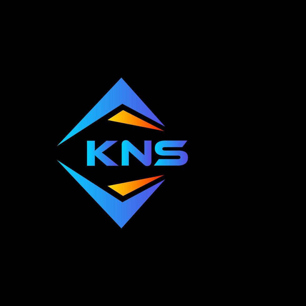 diseño de logotipo de tecnología abstracta kns sobre fondo negro. concepto de logotipo de letra ...