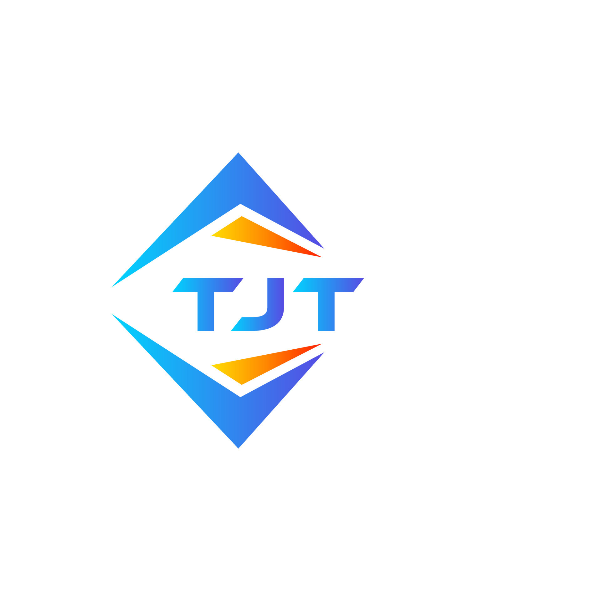 TJT abstract technology logo design on white background. TJT creative initials letter logo ...