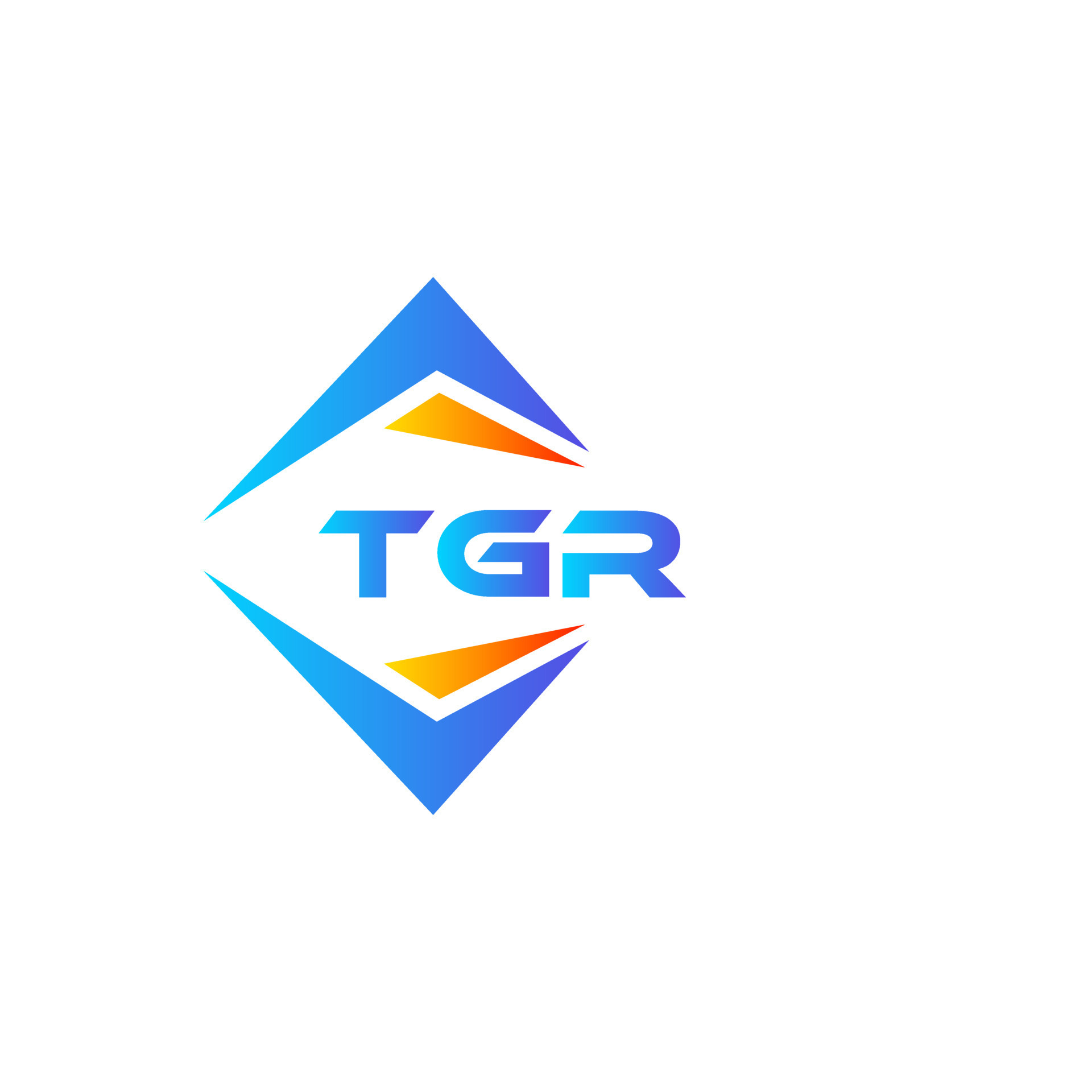 diseño de logotipo de tecnología abstracta tgr sobre fondo blanco. concepto de logotipo de letra ...