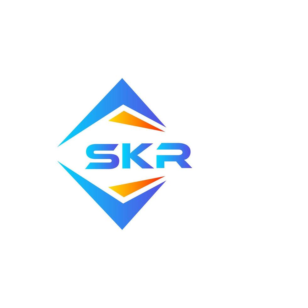 SKR abstract technology logo design on white background. SKR creative initials letter logo ...