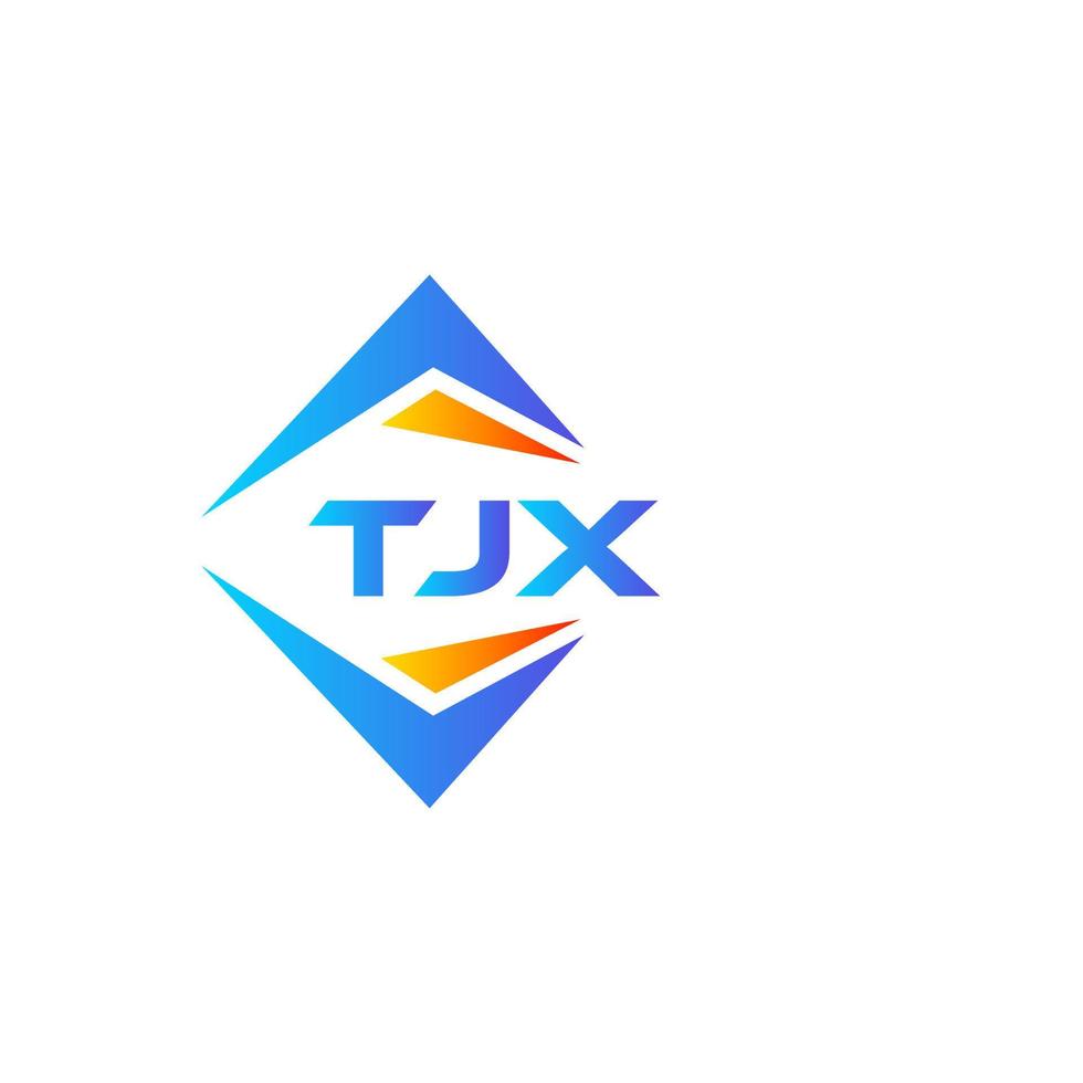 diseño de logotipo de tecnología abstracta tjx sobre fondo blanco. concepto de logotipo de letra ...