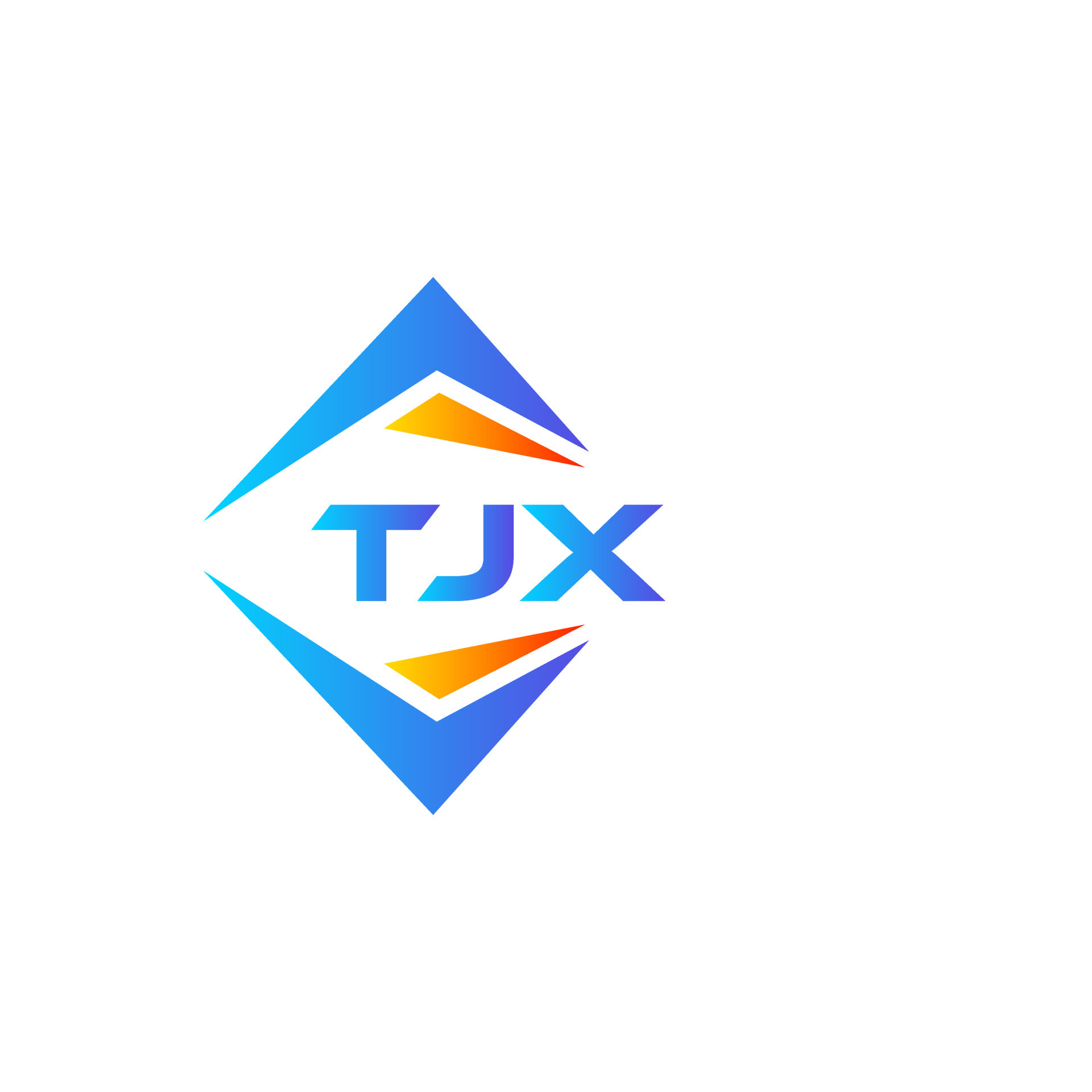 diseño de logotipo de tecnología abstracta tjx sobre fondo blanco. concepto de logotipo de letra ...