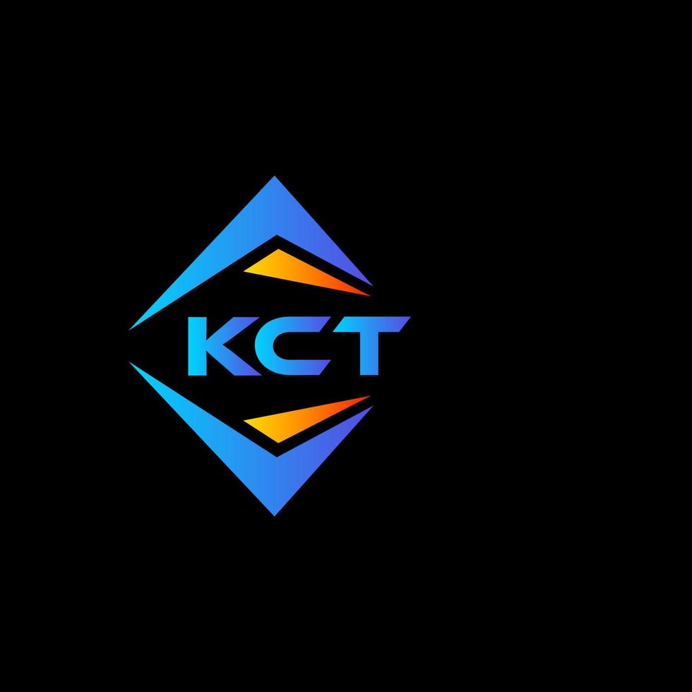 diseño de logotipo de tecnología abstracta kct sobre fondo negro. concepto de logotipo de letra ...