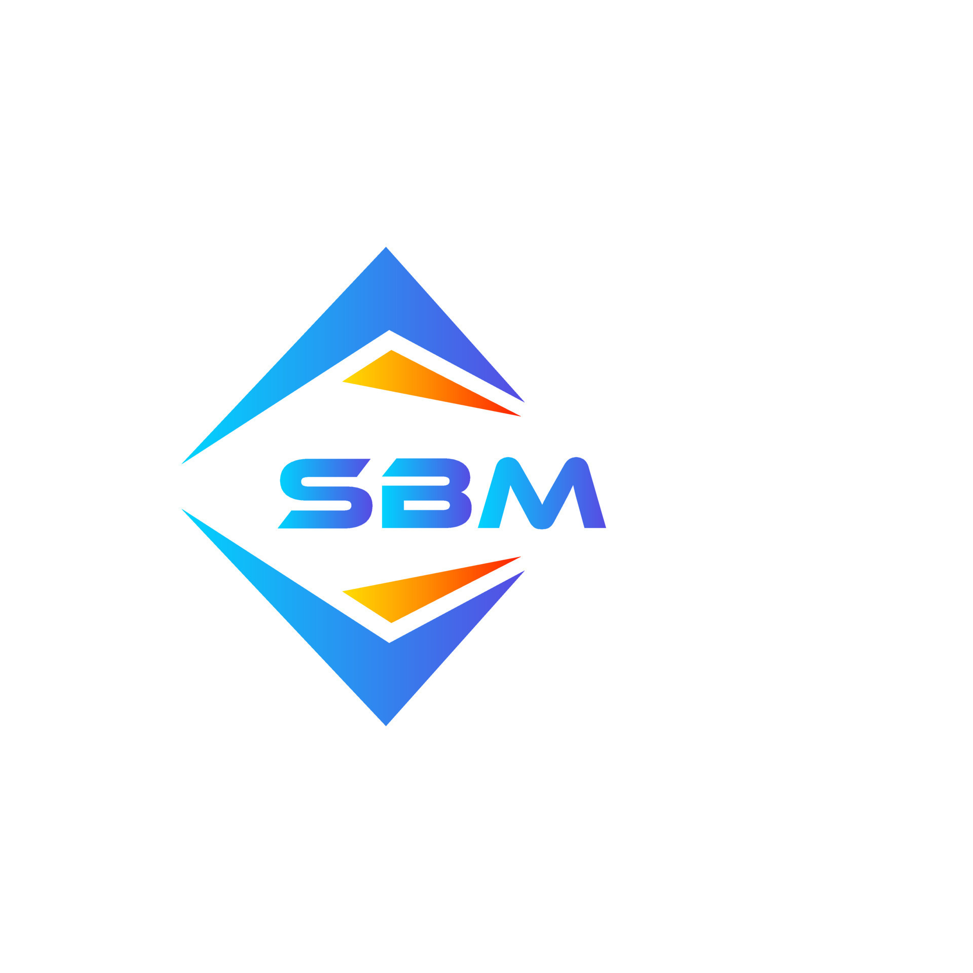 diseño de logotipo de tecnología abstracta sbm sobre fondo blanco. Concepto de logotipo de letra ...