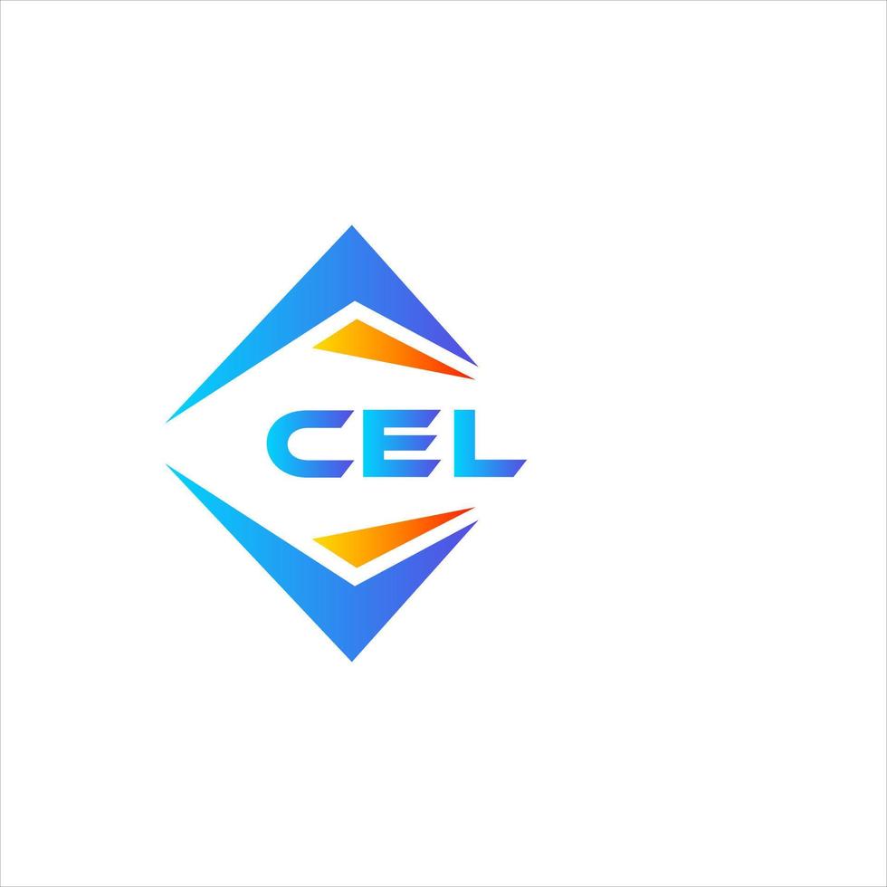 diseño de logotipo de tecnología abstracta cel sobre fondo blanco. concepto de logotipo de letra ...