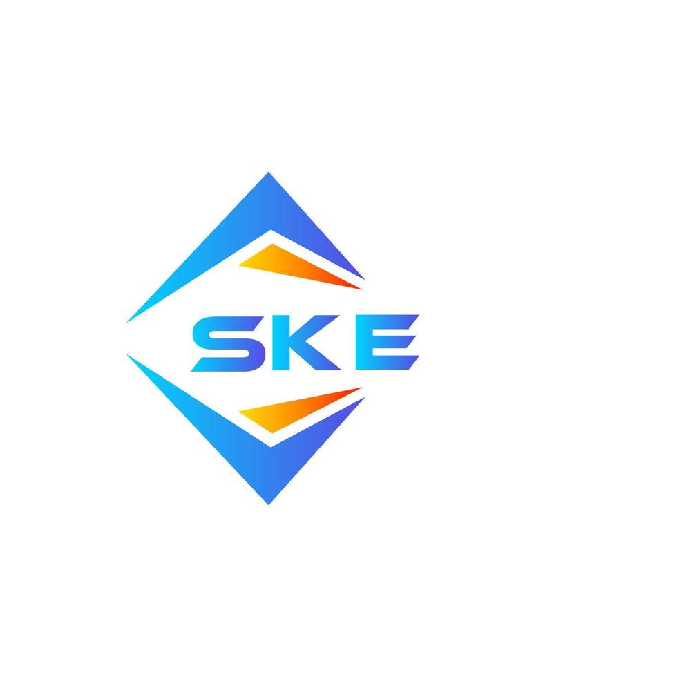 SKE abstract technology logo design on white background. SKE creative initials letter logo ...
