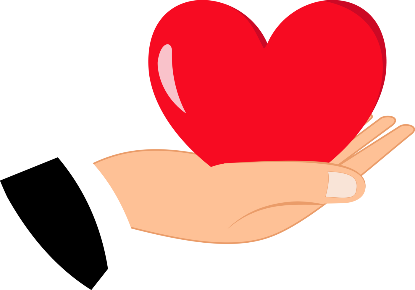 Illustration Of Hand Giving Heart Symbol Love Symbol Affection