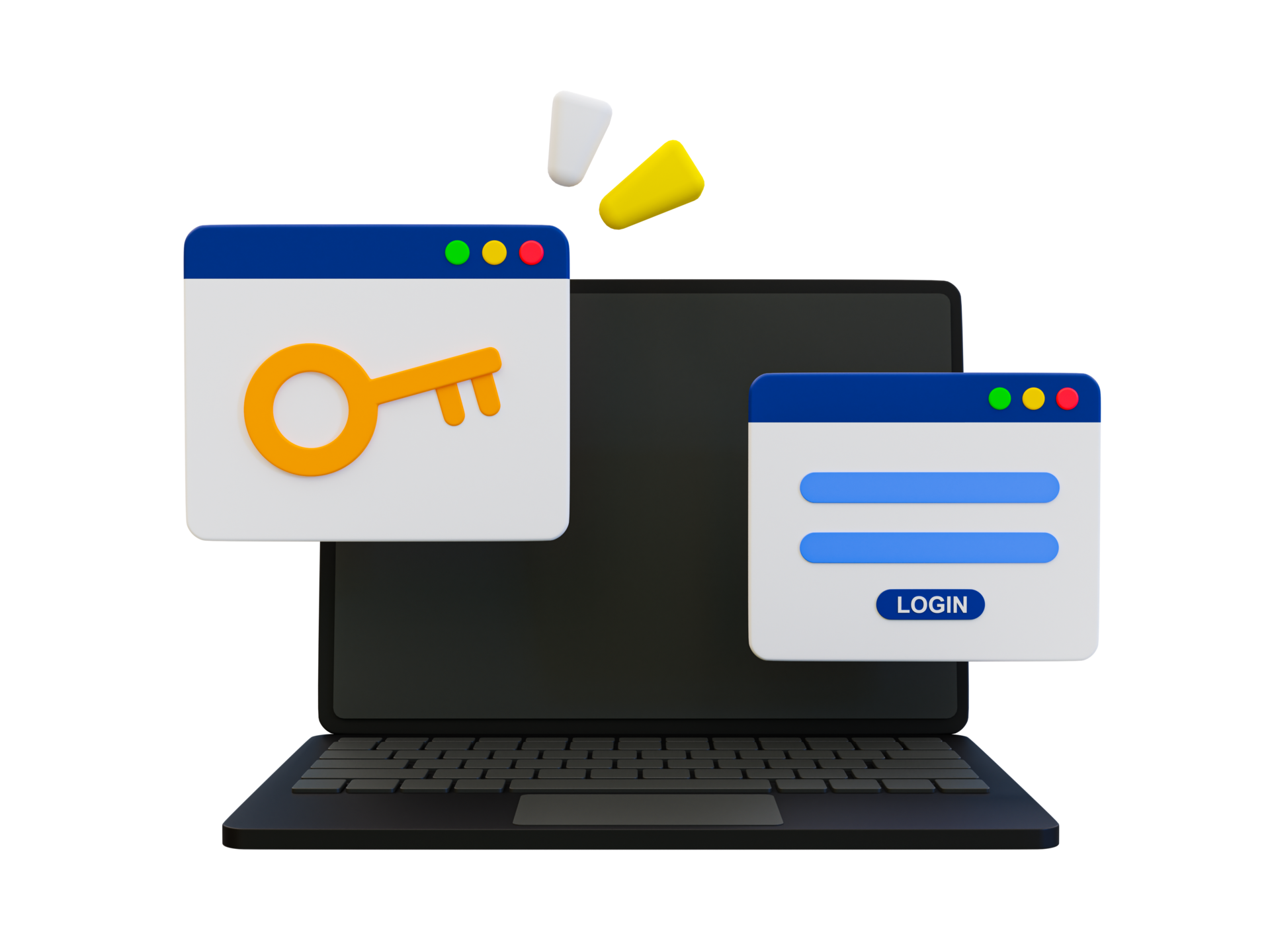 3d Minimal Password Verification Password Authentication Concept User