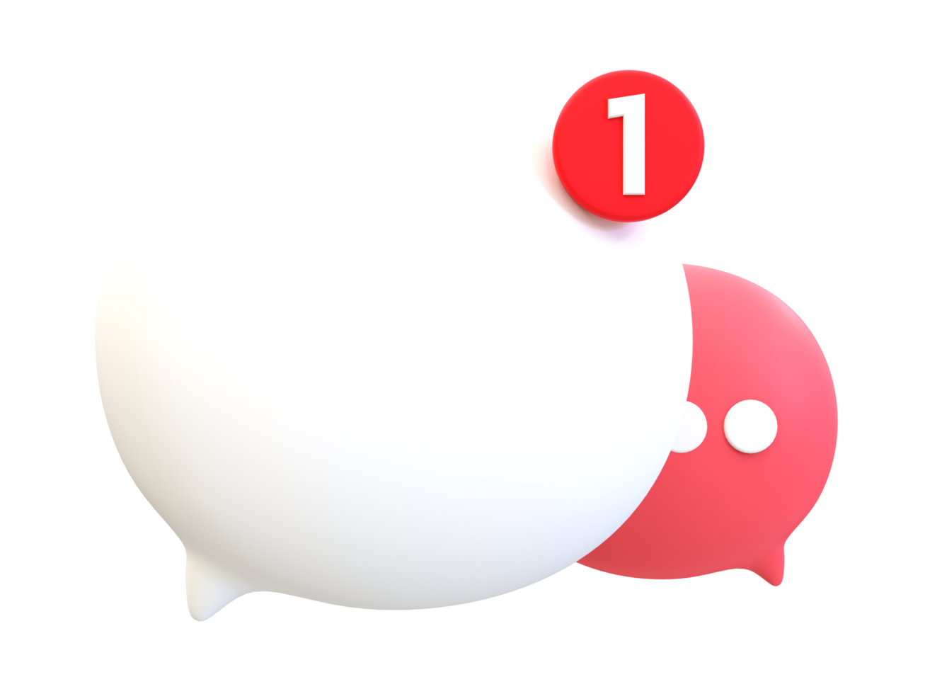 Bolha mínima da mensagem em branco 3D. caixa de notificação. modelo de ...