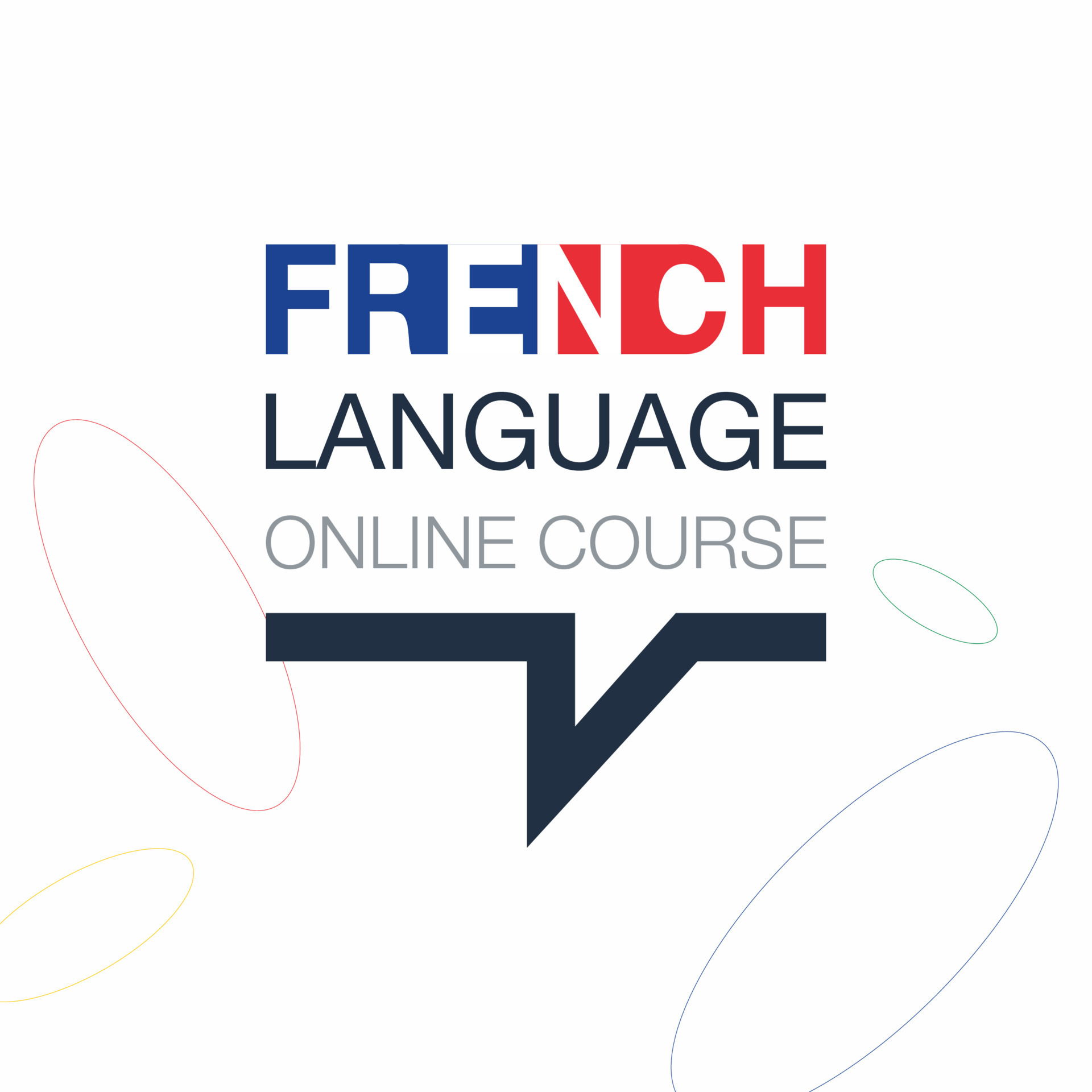 French Online language course iconic logo. Fluent speaking foreign ... French Online language course iconic logo. Fluent speaking foreign ...