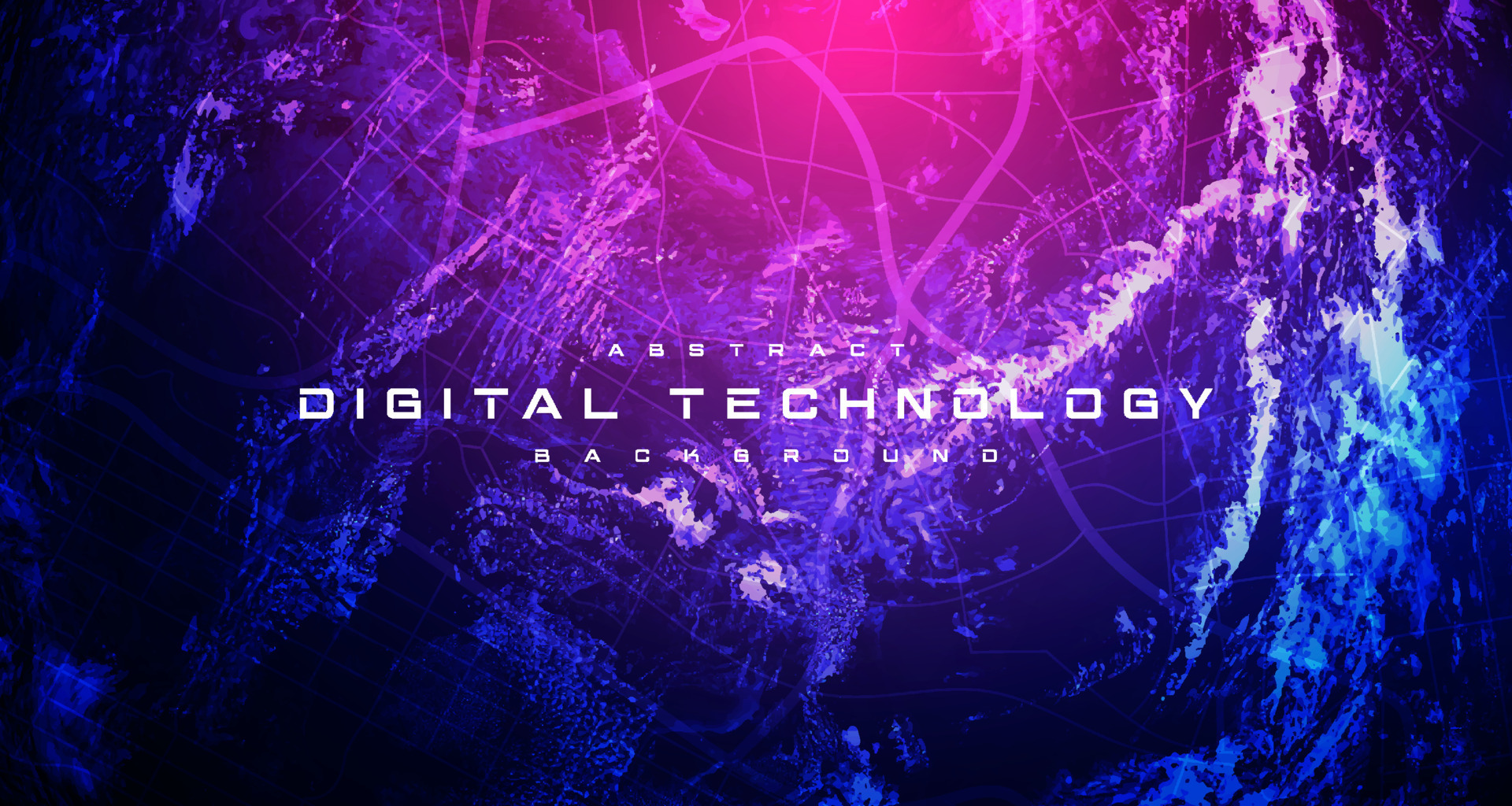 Digital Technology Worldwide Global Network Internet Connection Blue Background Abstract Cyber