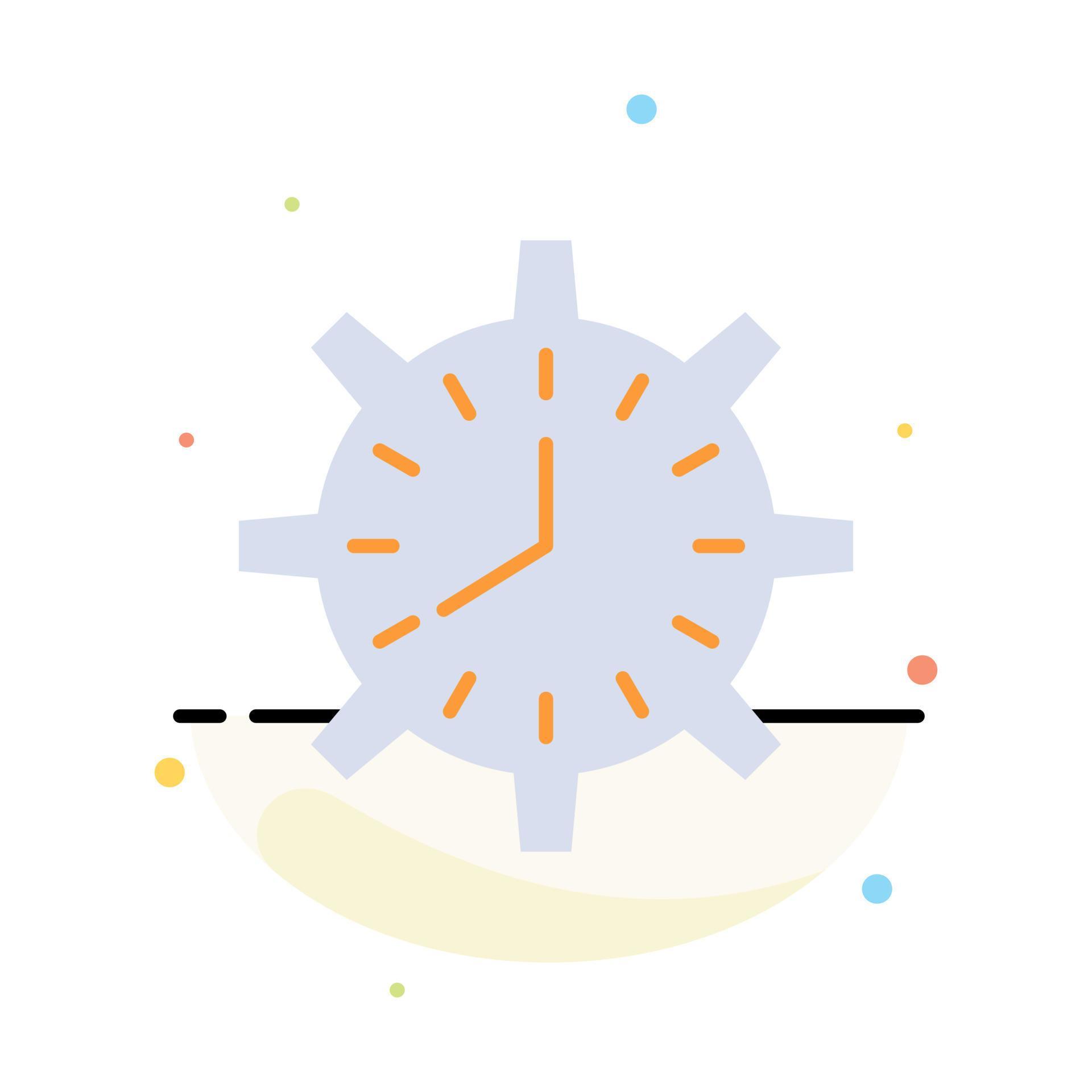 Clock Deadline Time Timepiece Timing Watch Work Abstract Flat Color