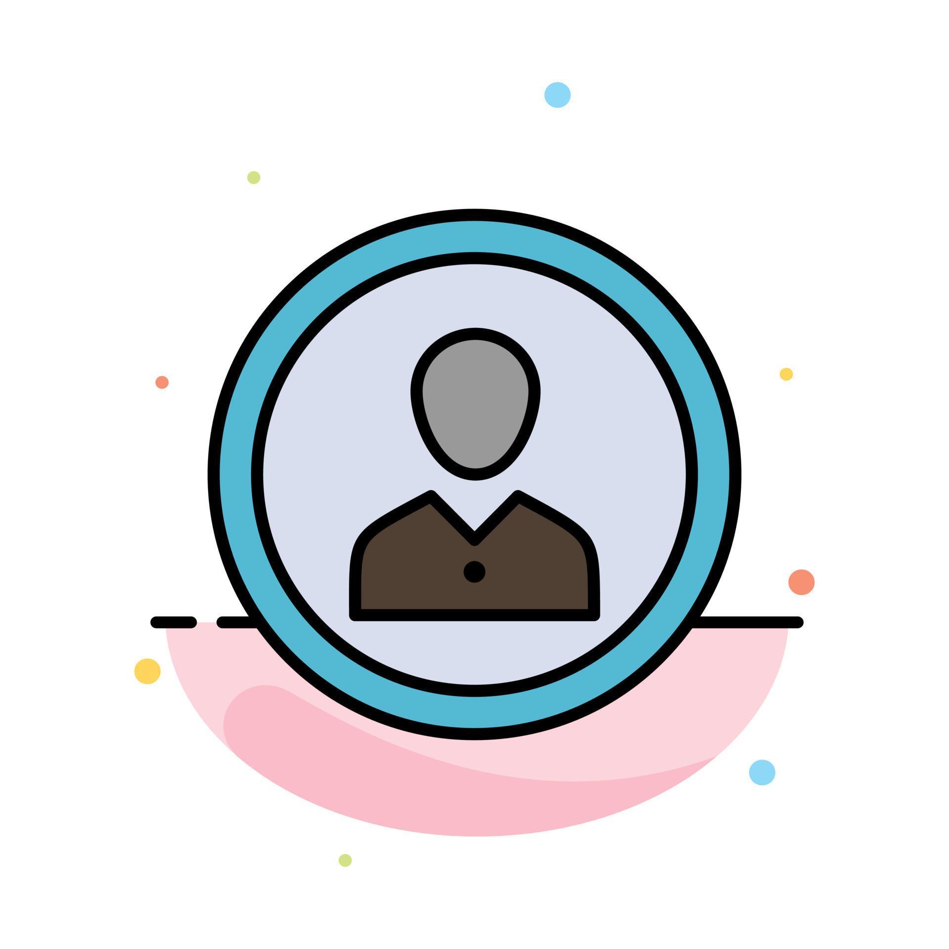 Avatar Human Man People Person Profile User Abstract Flat Color Icon