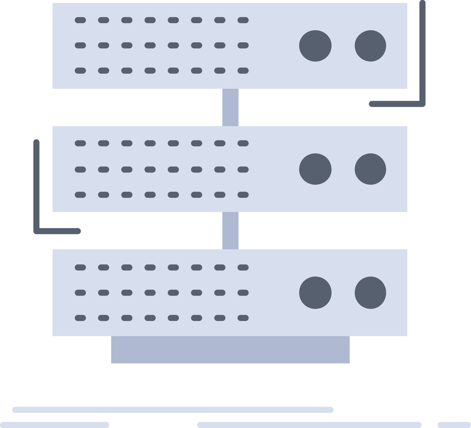 Server Storage Rack Database Data Flat Color Icon Vector 19170021 Vector Art At Vecteezy