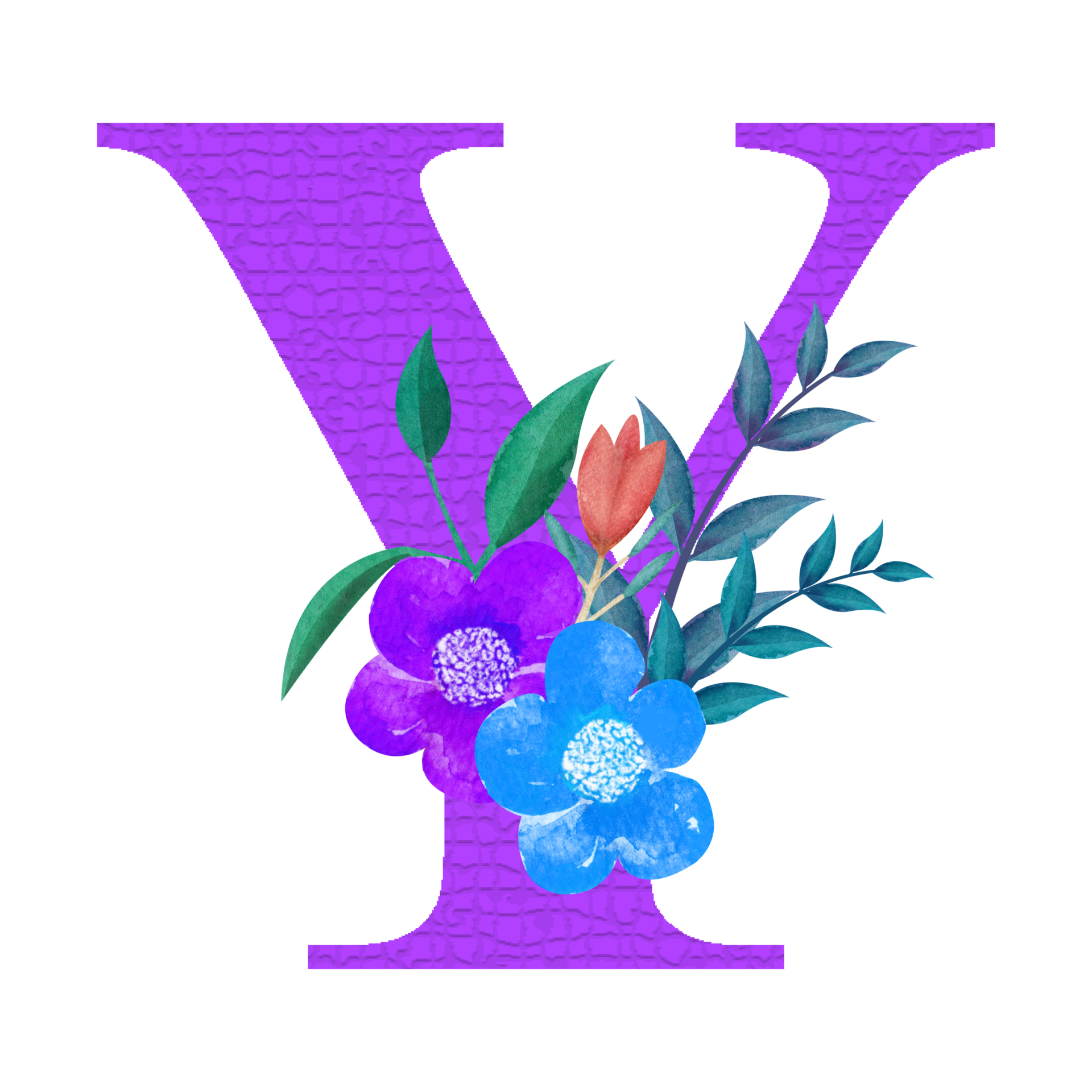 Clipart De Alfabeto Floral Design De Clipart De Letras Botânicas 19170481 Png