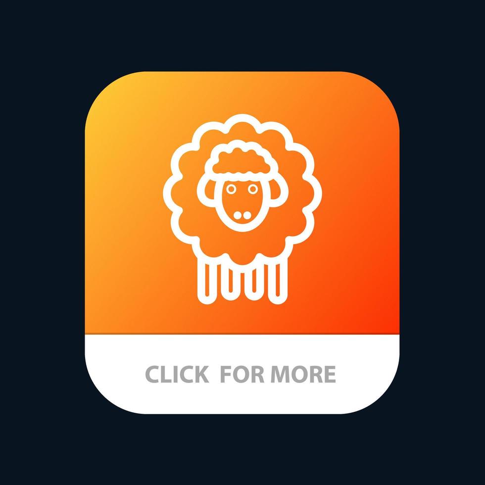 Easter Lamb Sheep Spring Mobile App Button Android And Ios Line Version 19170815 Vector Art At