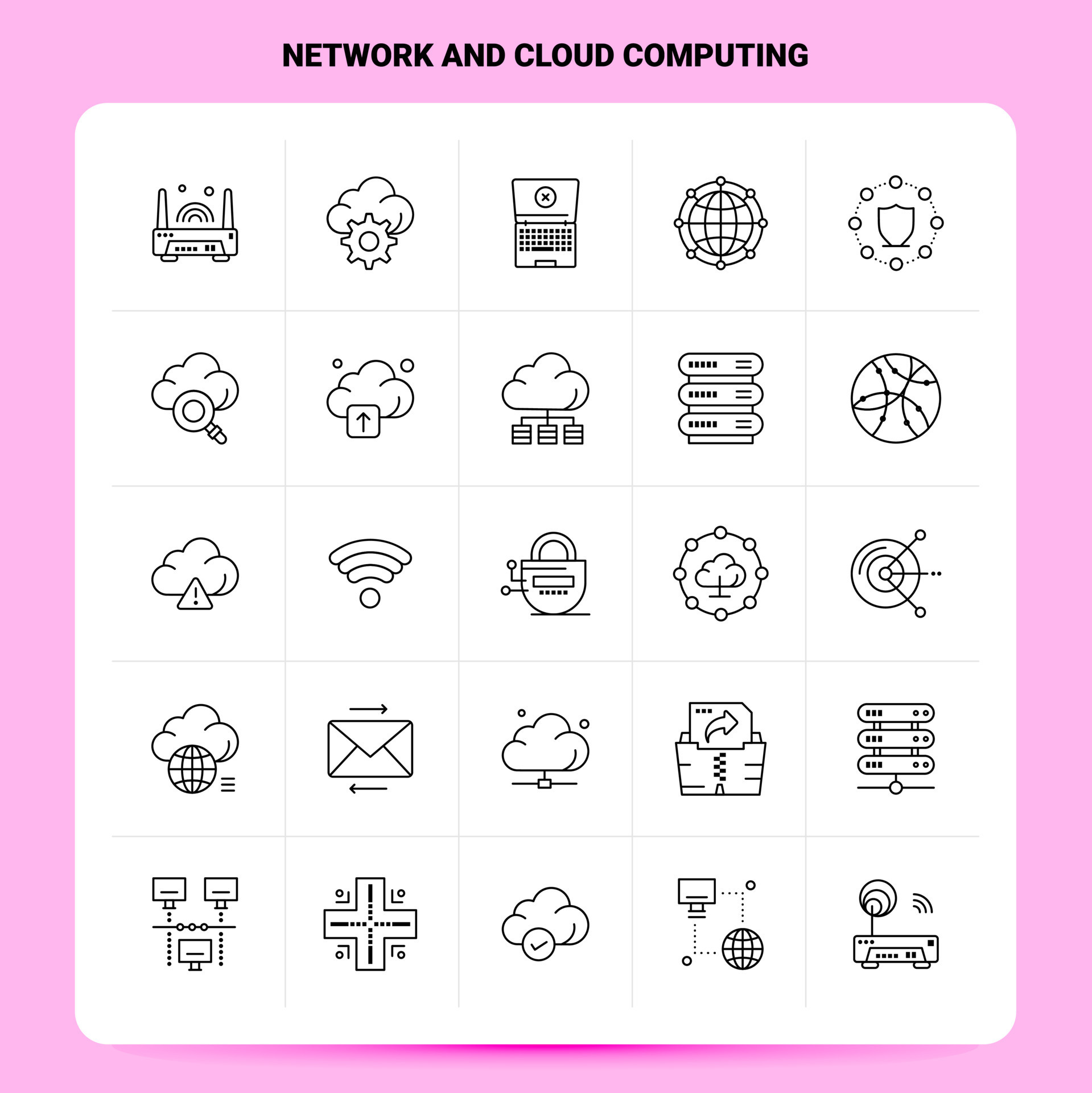 Cloud Computing Icon Set