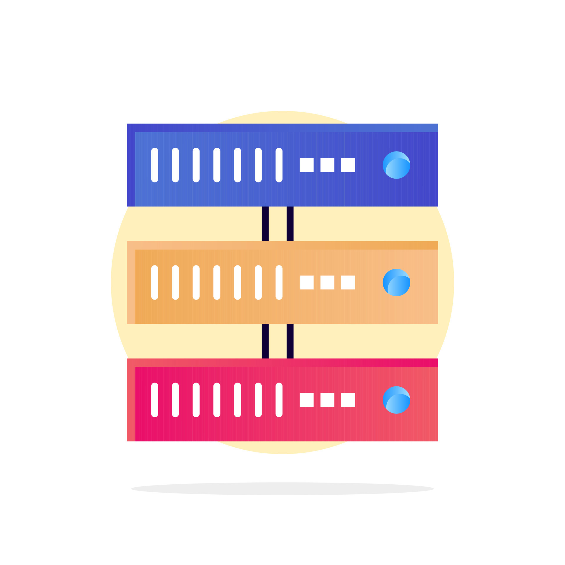 Computing Data Storage Network Abstract Circle Background Flat Color