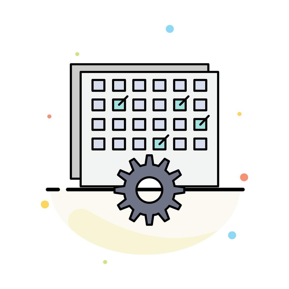 Event Management Processing Schedule Timing Flat Color Icon Vector 19171958 Vector Art At Vecteezy