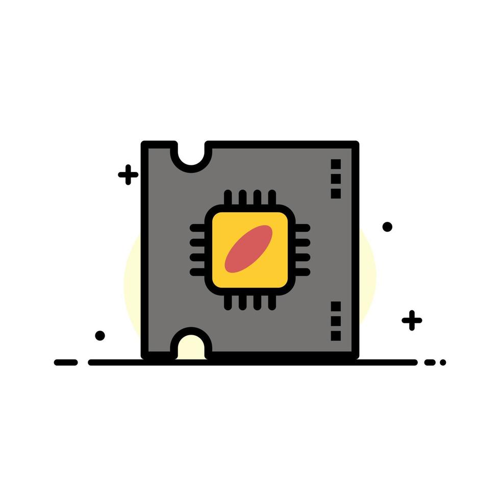 Cpu Microchip Processor Processor Chip Business Flat Line Filled Icon ... Cpu Microchip Processor Processor Chip Business Flat Line Filled Icon ...