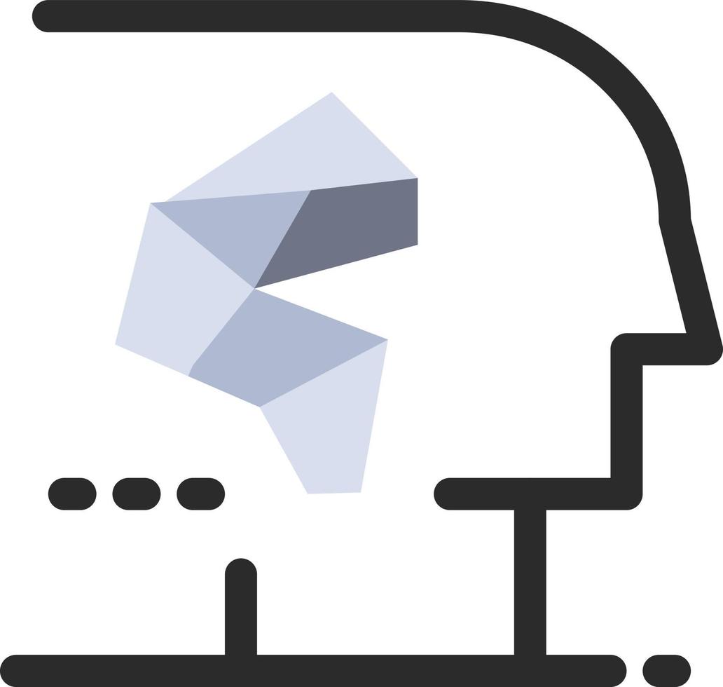 Android Artificial Brain Human Interface Flat Color Icon Vector Icon
