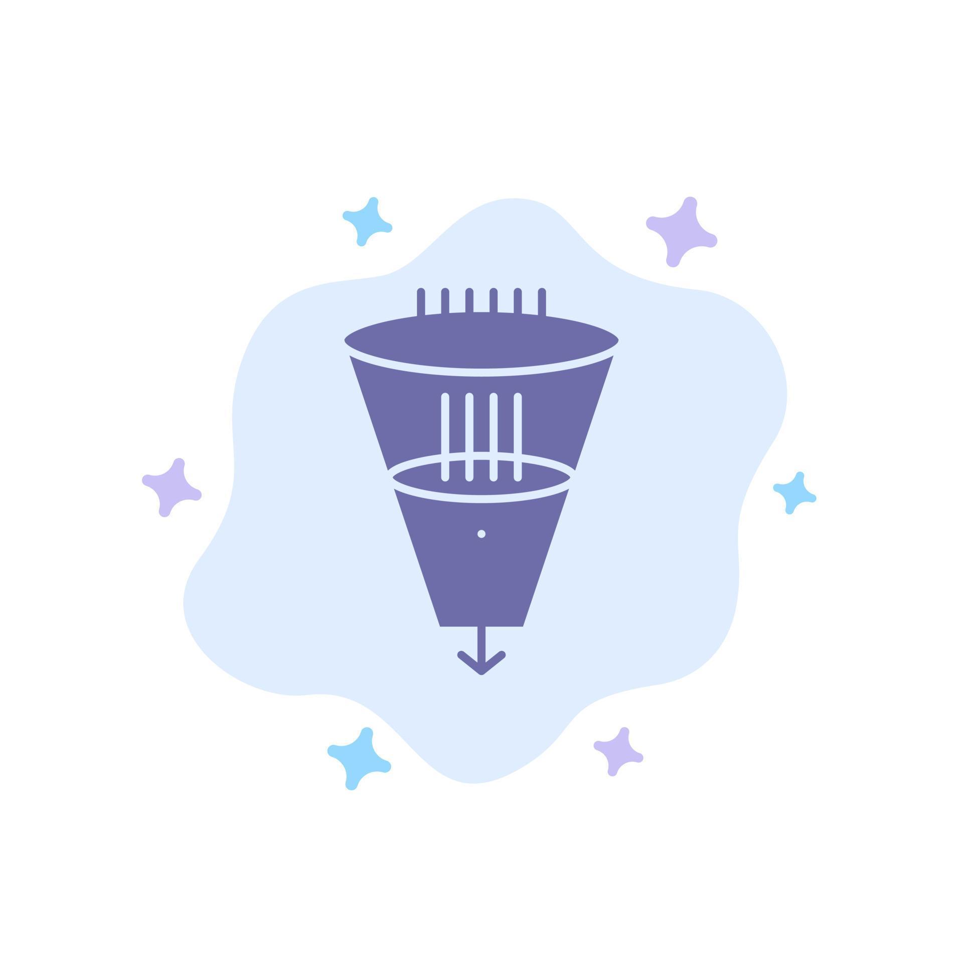 Data Filter Filtering Filtration Funnel Blue Icon On Abstract Cloud Background 19173962 Vector