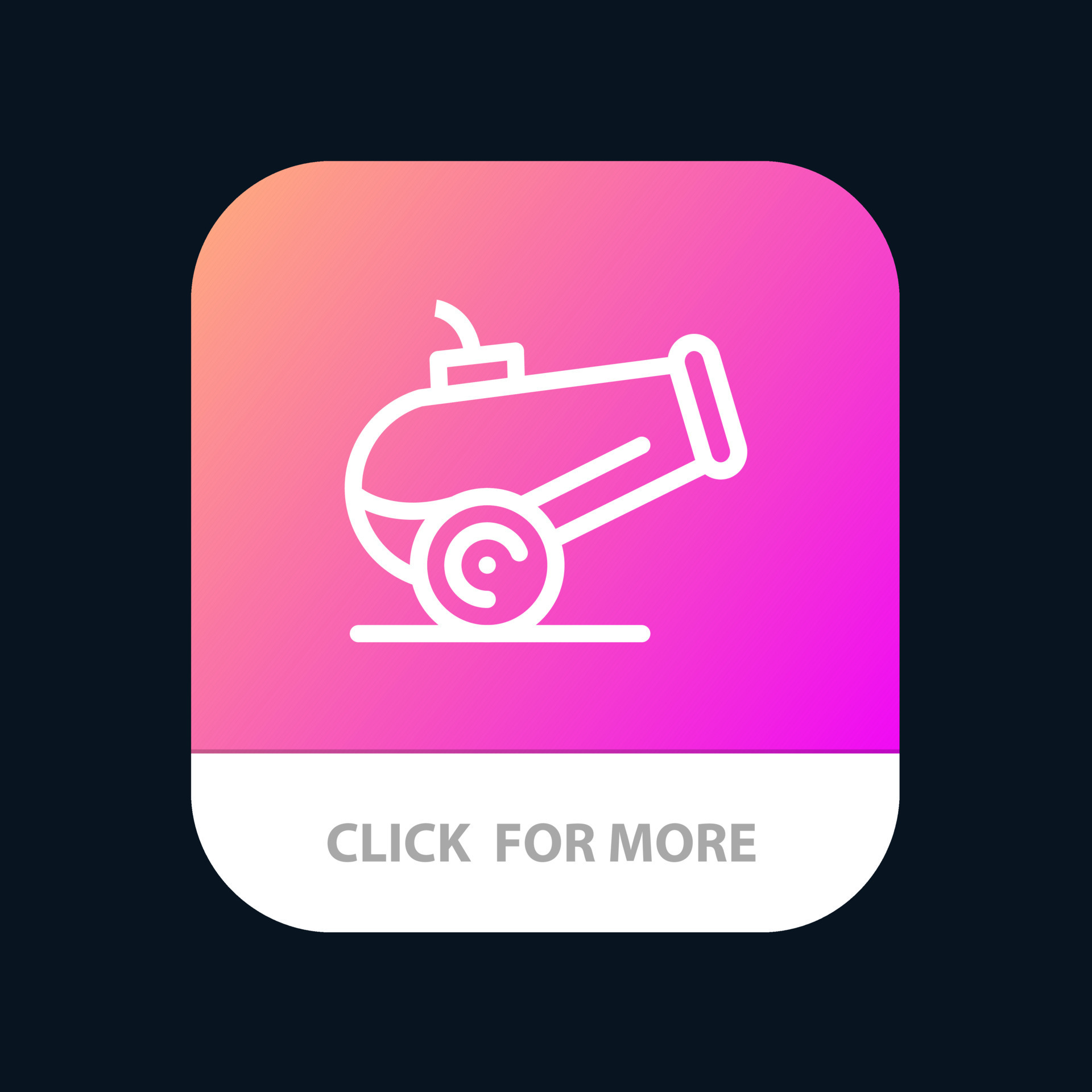 Canon Weapon Mobile App Button Android And Ios Line Version 19174409 Vector Art At Vecteezy