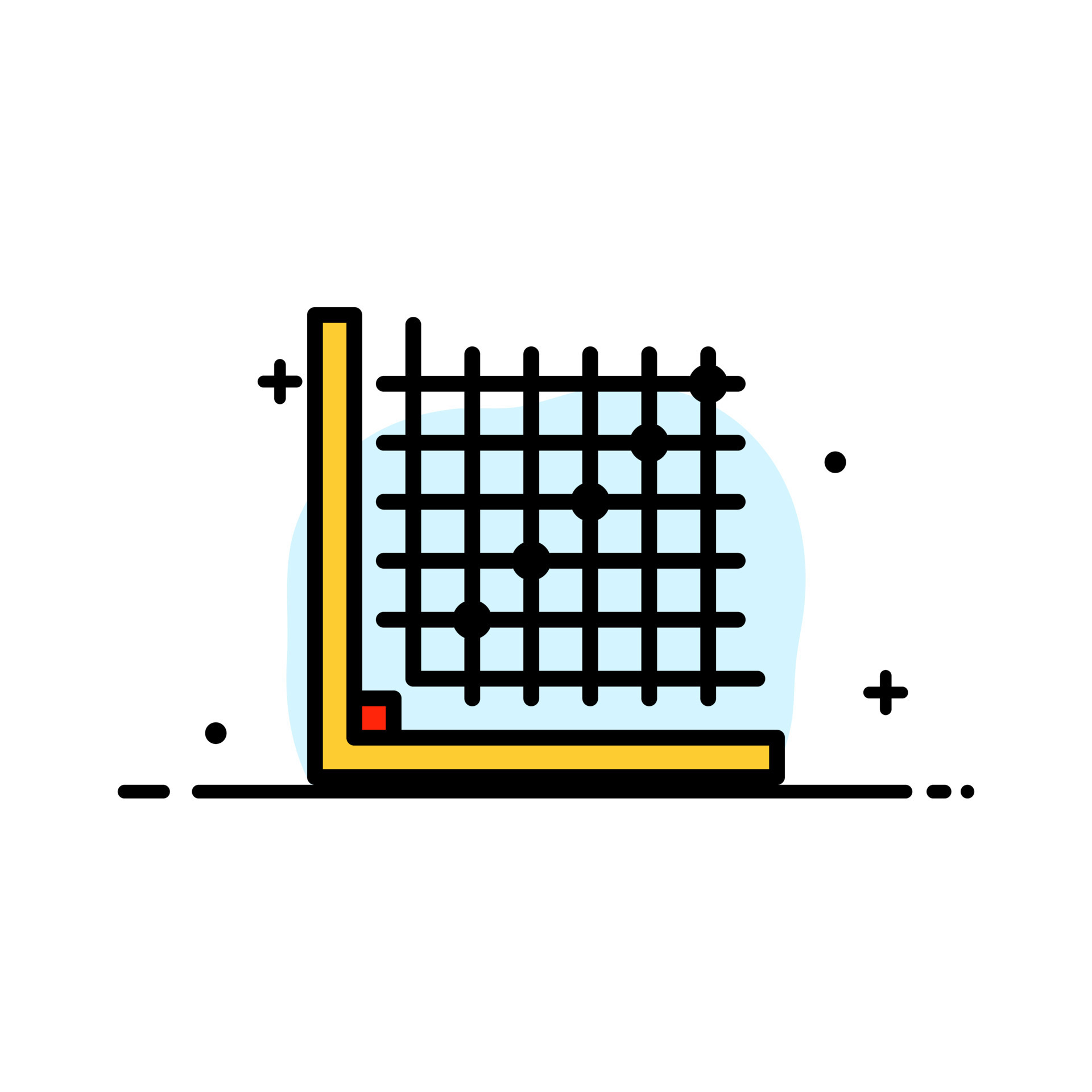 Color Correction Edit Form Grid Business Flat Line Filled Icon Vector