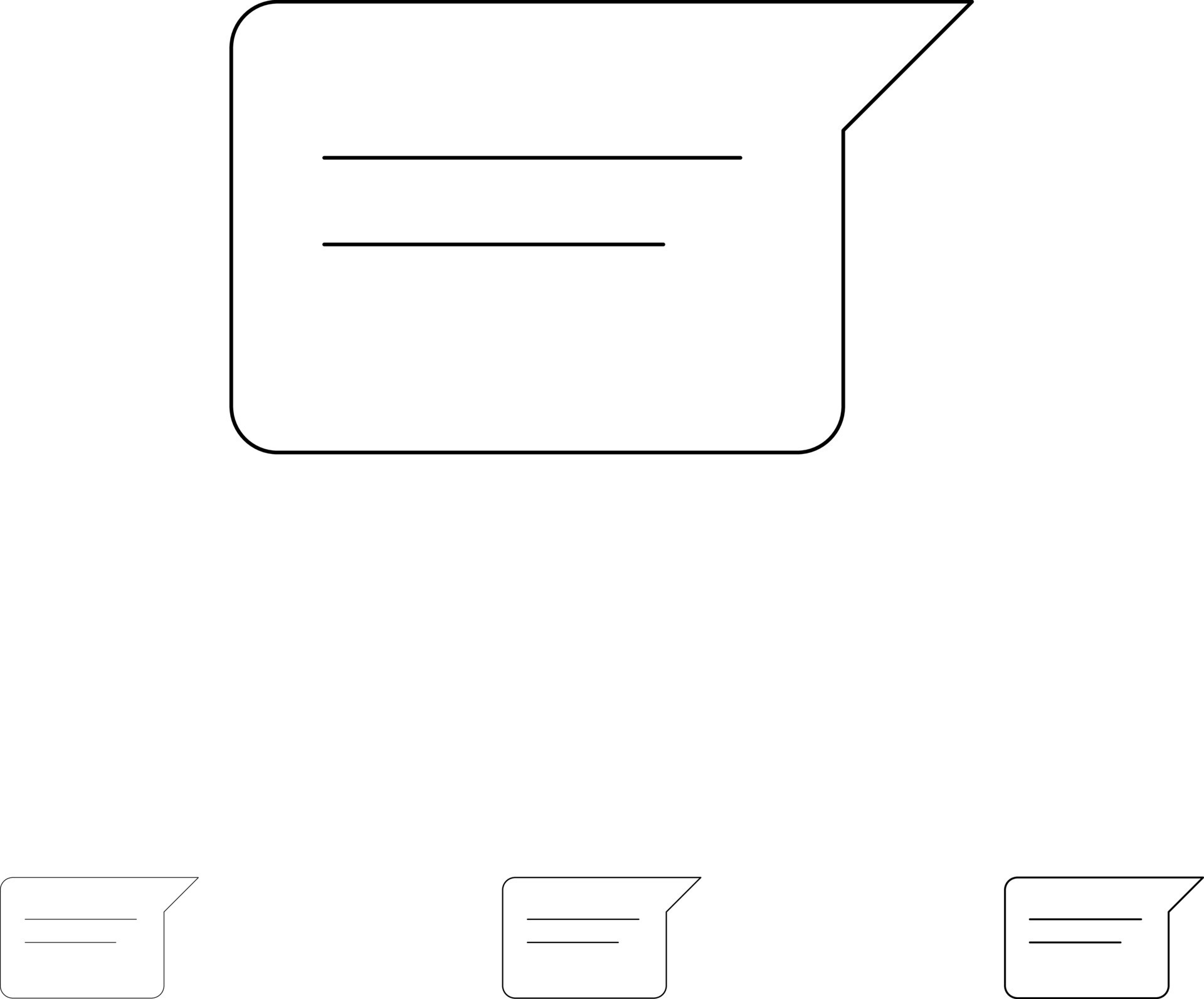 Chat Basic Chatting Ui Bold And Thin Black Line Icon Set 19175425