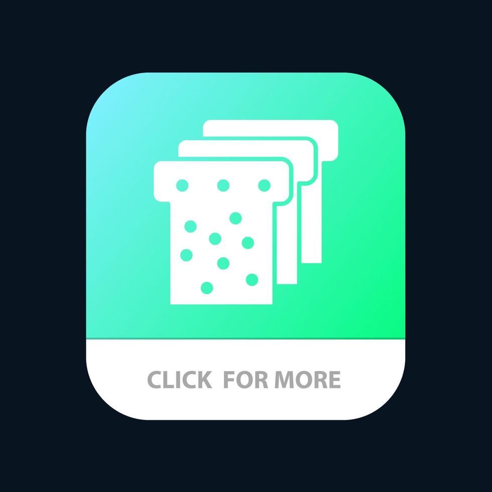 Bread Food Education Mobile App Button Android And Ios Glyph Version 19175761 Vector Art At Vecteezy