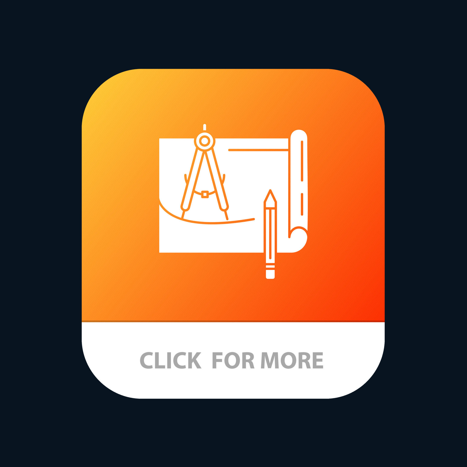 Blueprint Architecture Blueprint Construction Paper Plan Mobile App Button Android And Ios Glyph