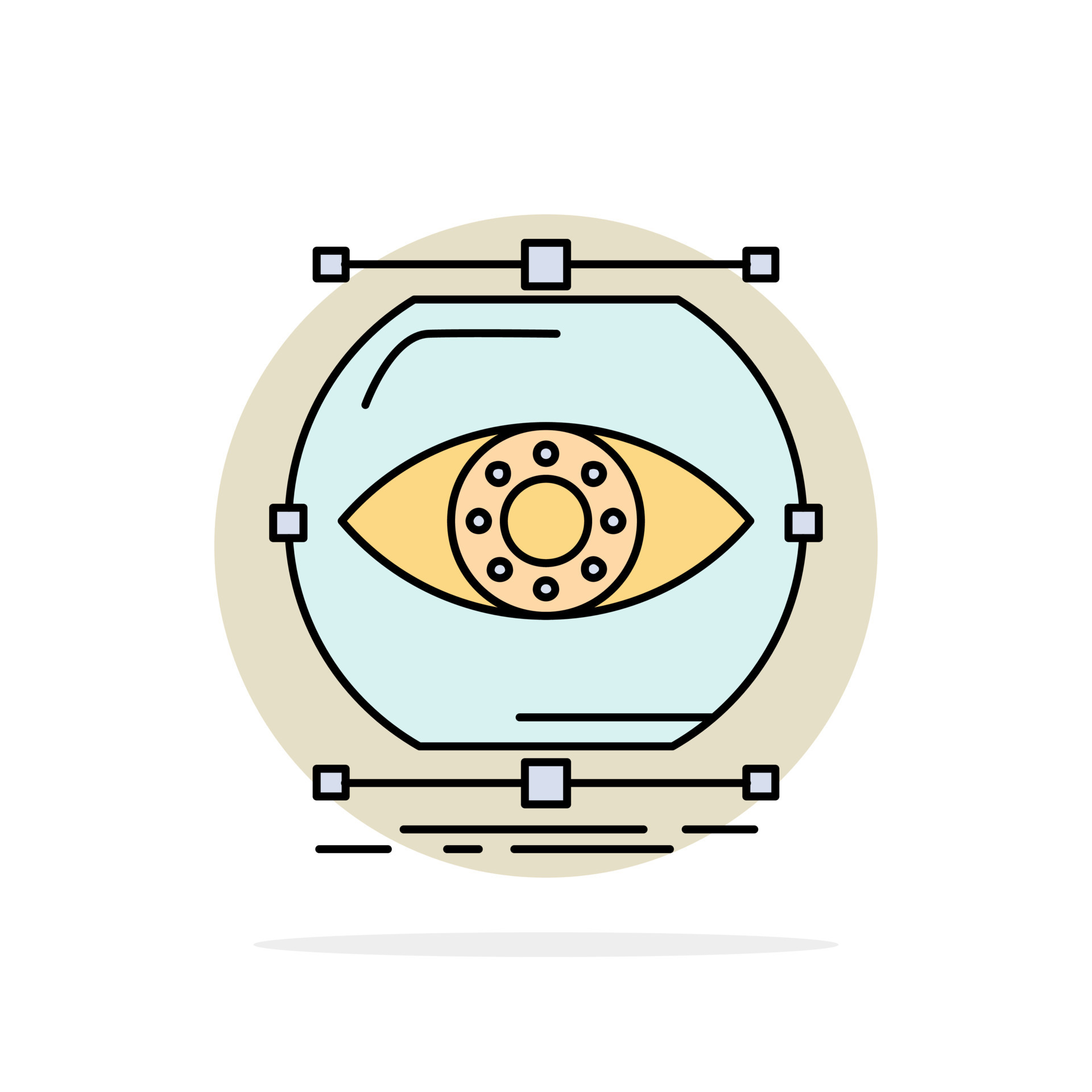 Visualize Conception Monitoring Monitoring Vision Flat Color Icon Vector 19176276 Vector Art At