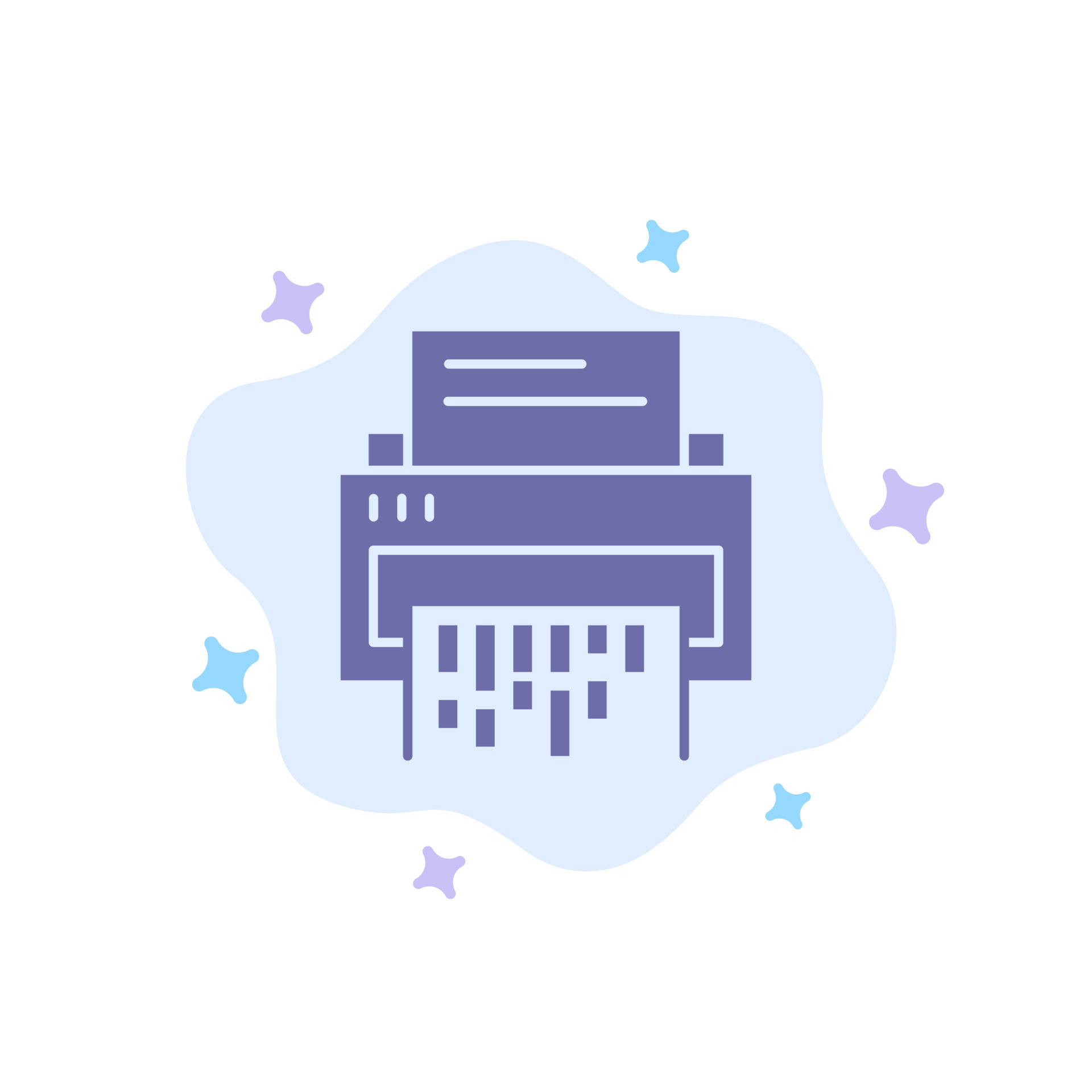 Confidential Data Delete Document File Information Shredder Blue Icon On Abstract Cloud