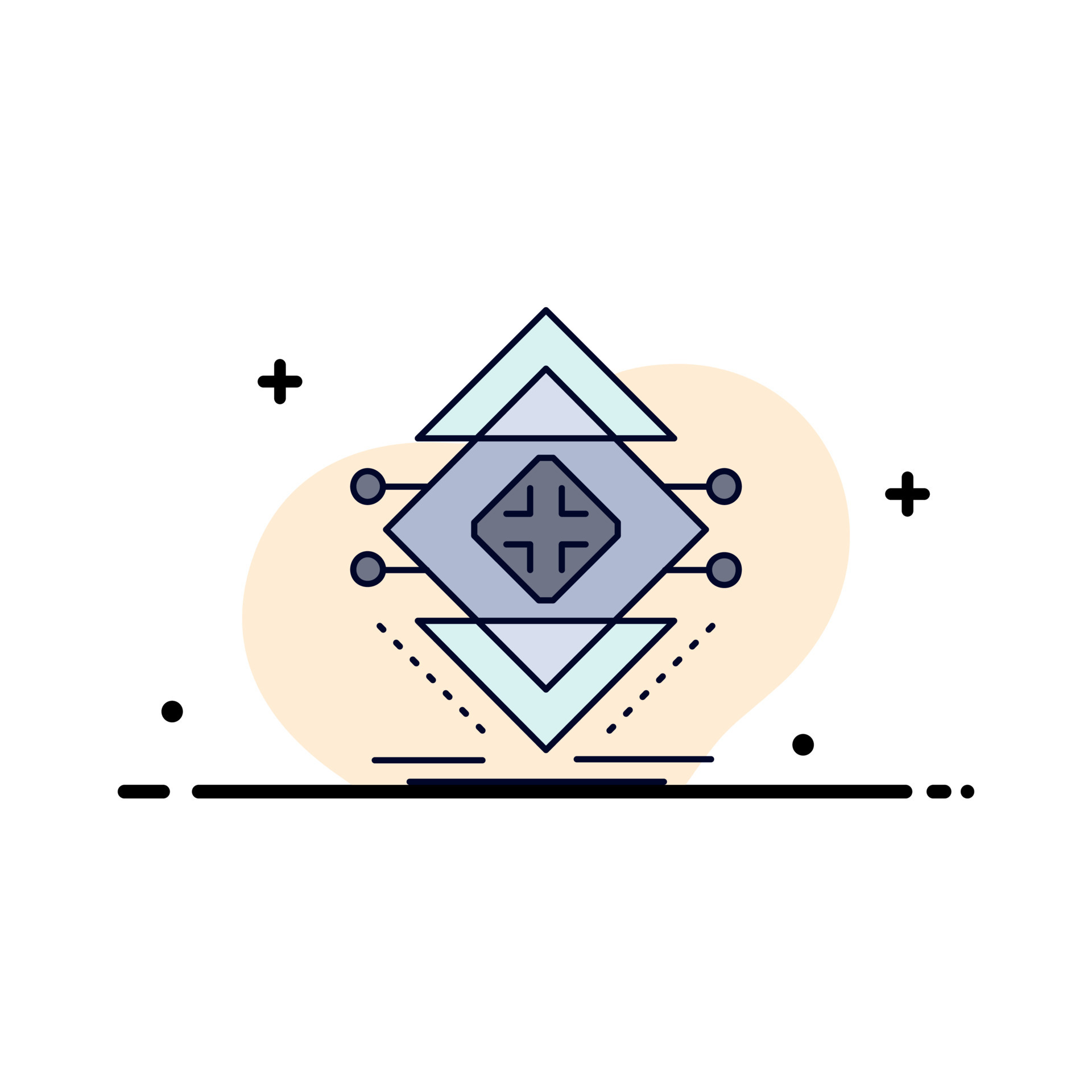 Computing Data Infrastructure Science Structure Flat Color Icon Vector 19177308 Vector Art At