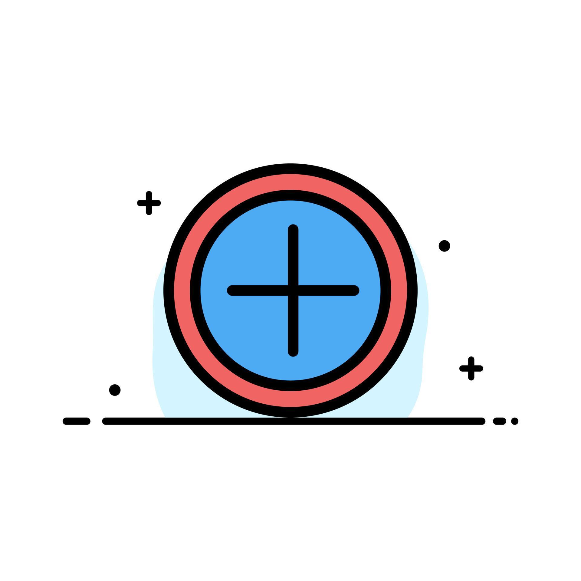 Interface Plus User Business Flat Line Filled Icon Vector Banner Template 19177343 Vector Art At