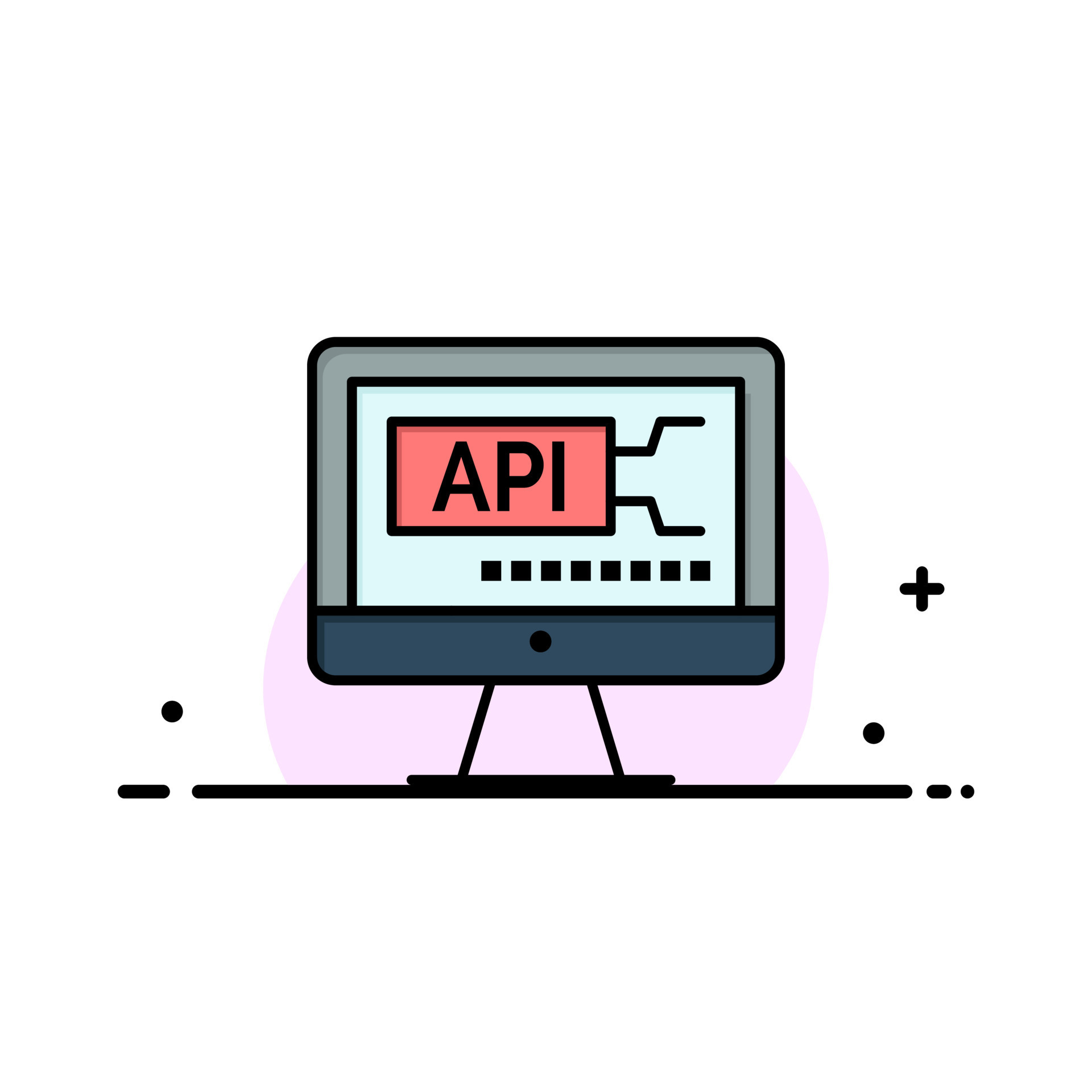 Computer Code Coding Education Business Logo Template Flat Color ...