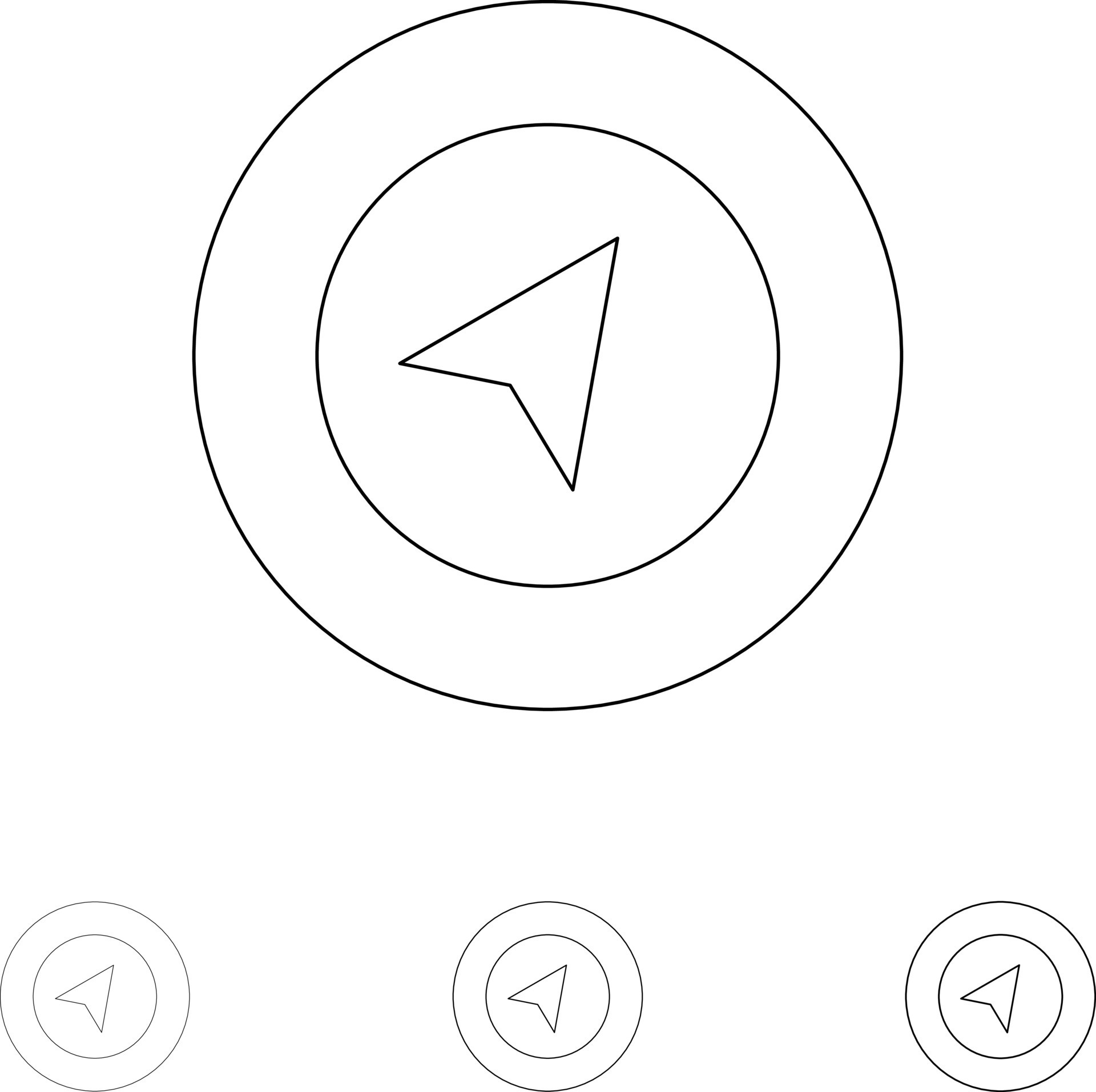 Map Navigation Location Bold And Thin Black Line Icon Set 19178186 Vector Art At Vecteezy