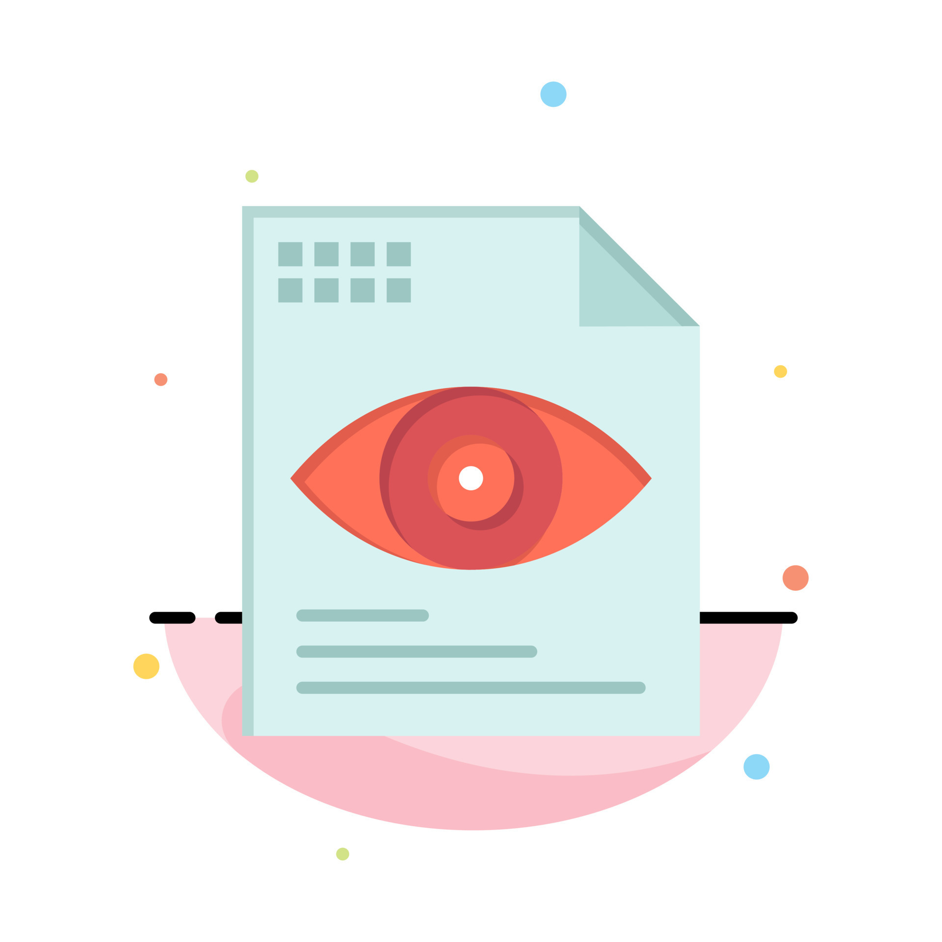 File Text Eye Computing Abstract Flat Color Icon Template 19178551 Vector Art At Vecteezy
