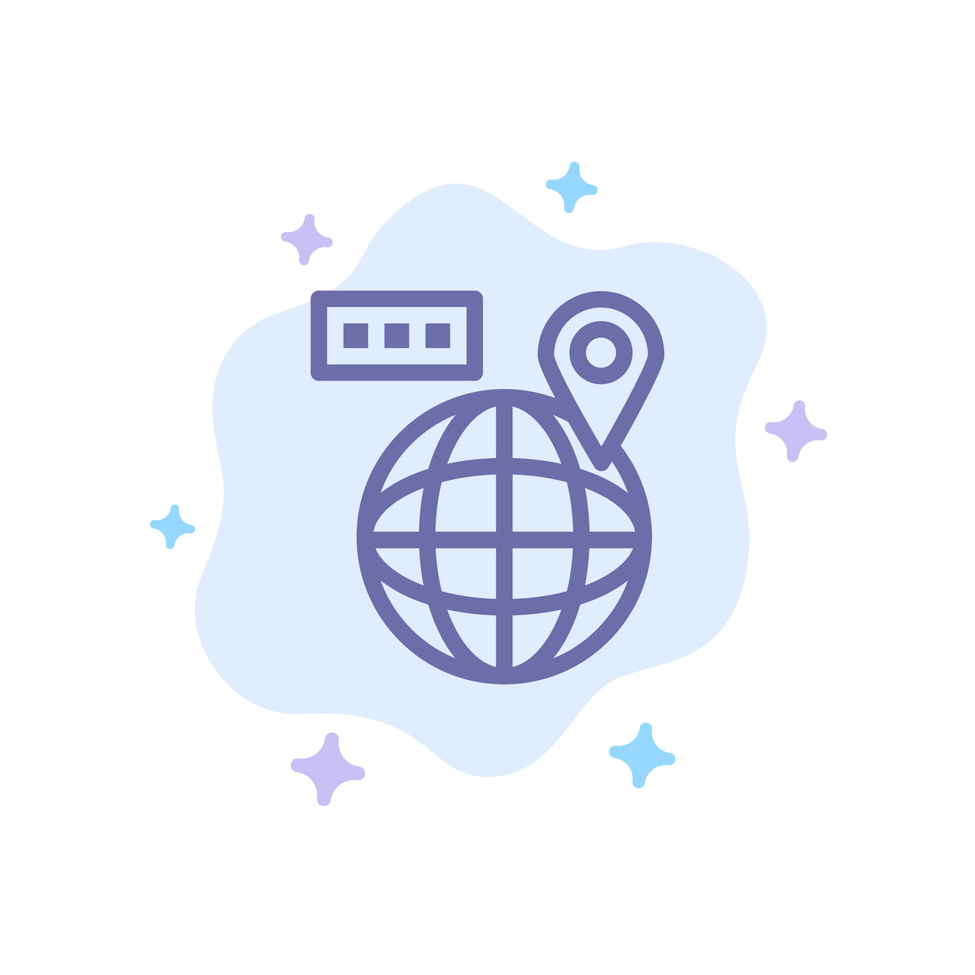 World Map Navigation Location Blue Icon On Abstract Cloud Background 19178760 Vector Art At Vecteezy