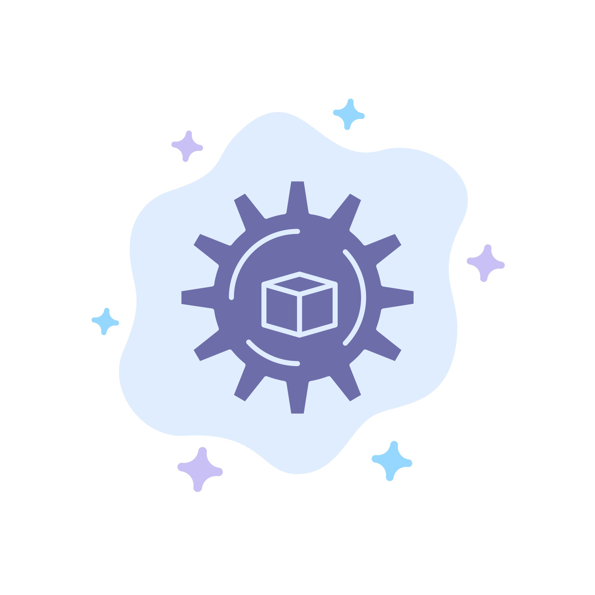 Automated Data Solution Science Blue Icon On Abstract Cloud Background 19178808 Vector Art At