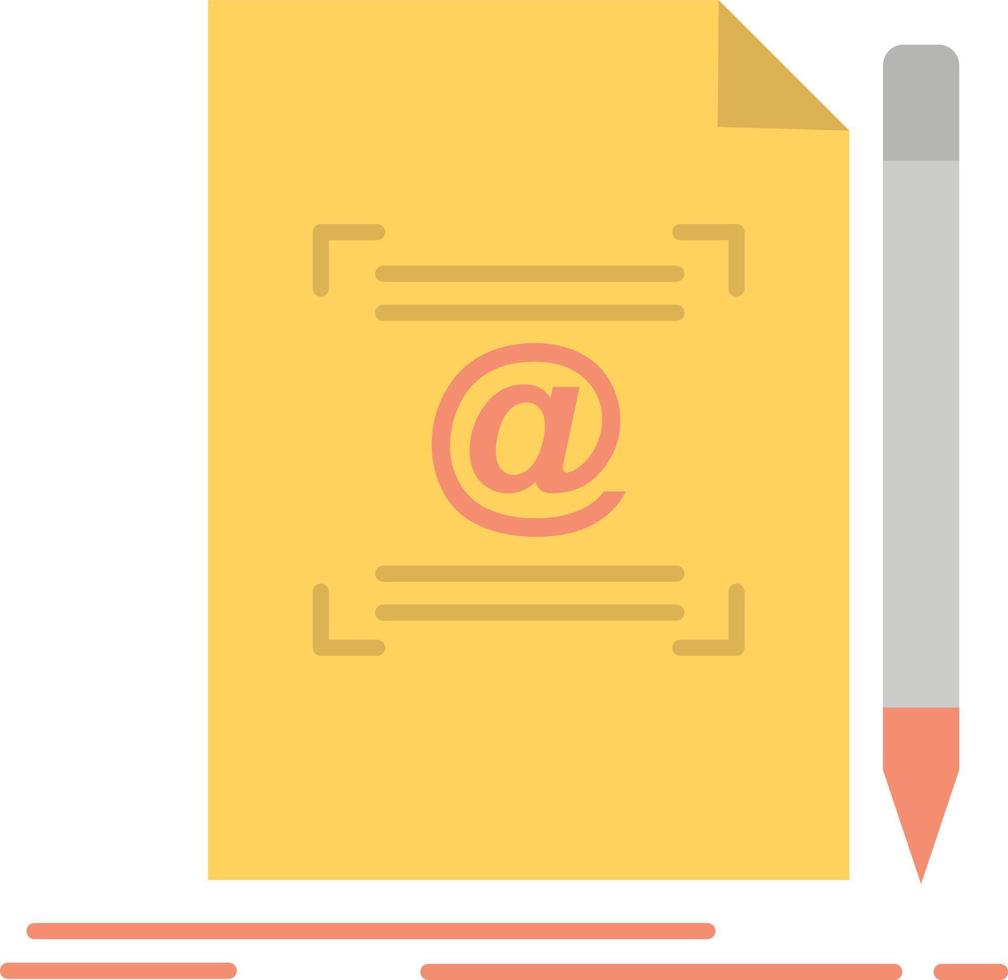 Note Letter Text Mail Create Flat Color Icon Vector Icon Banner