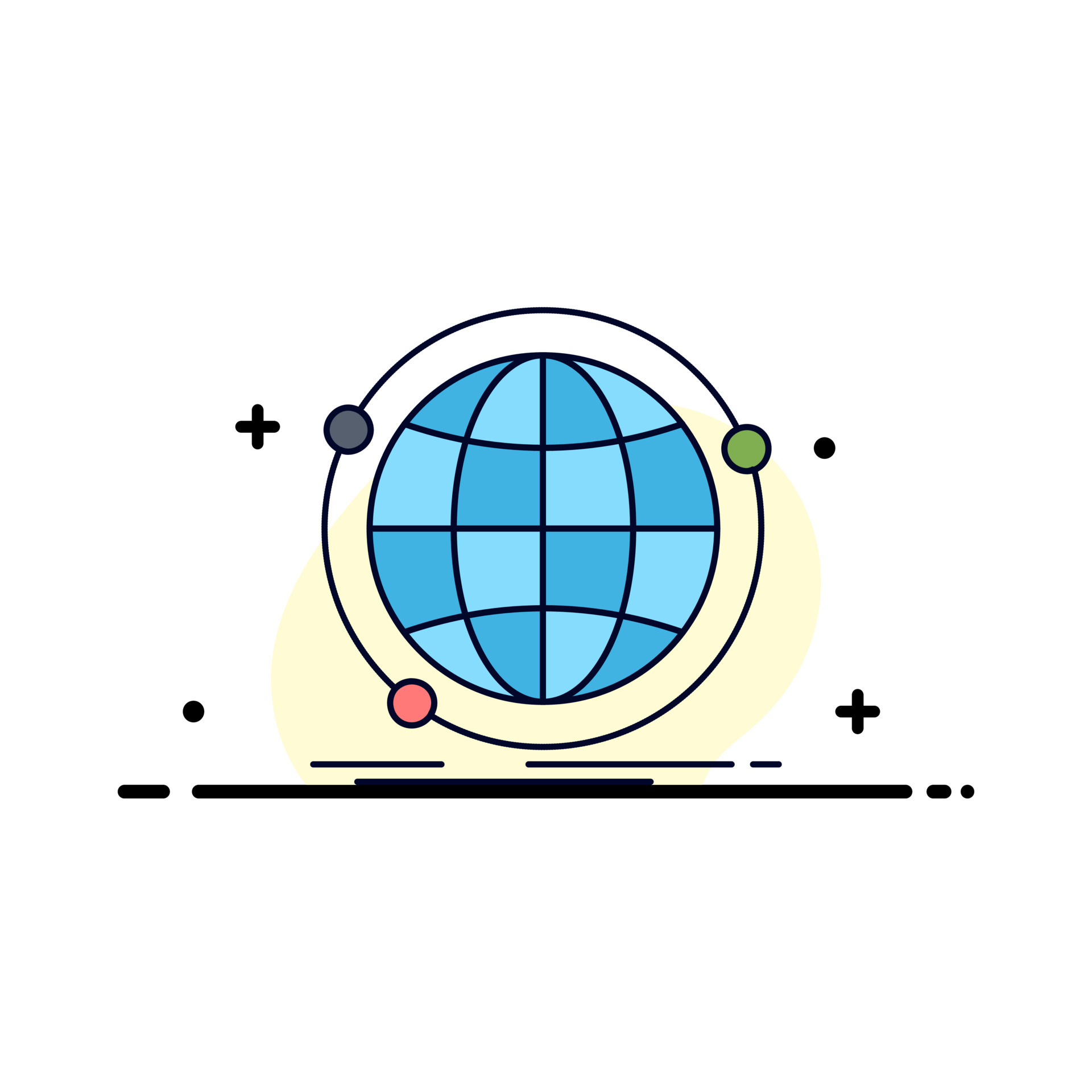 Data global internet network web Flat Color Icon Vector 19178955 Vector Art at Vecteezy