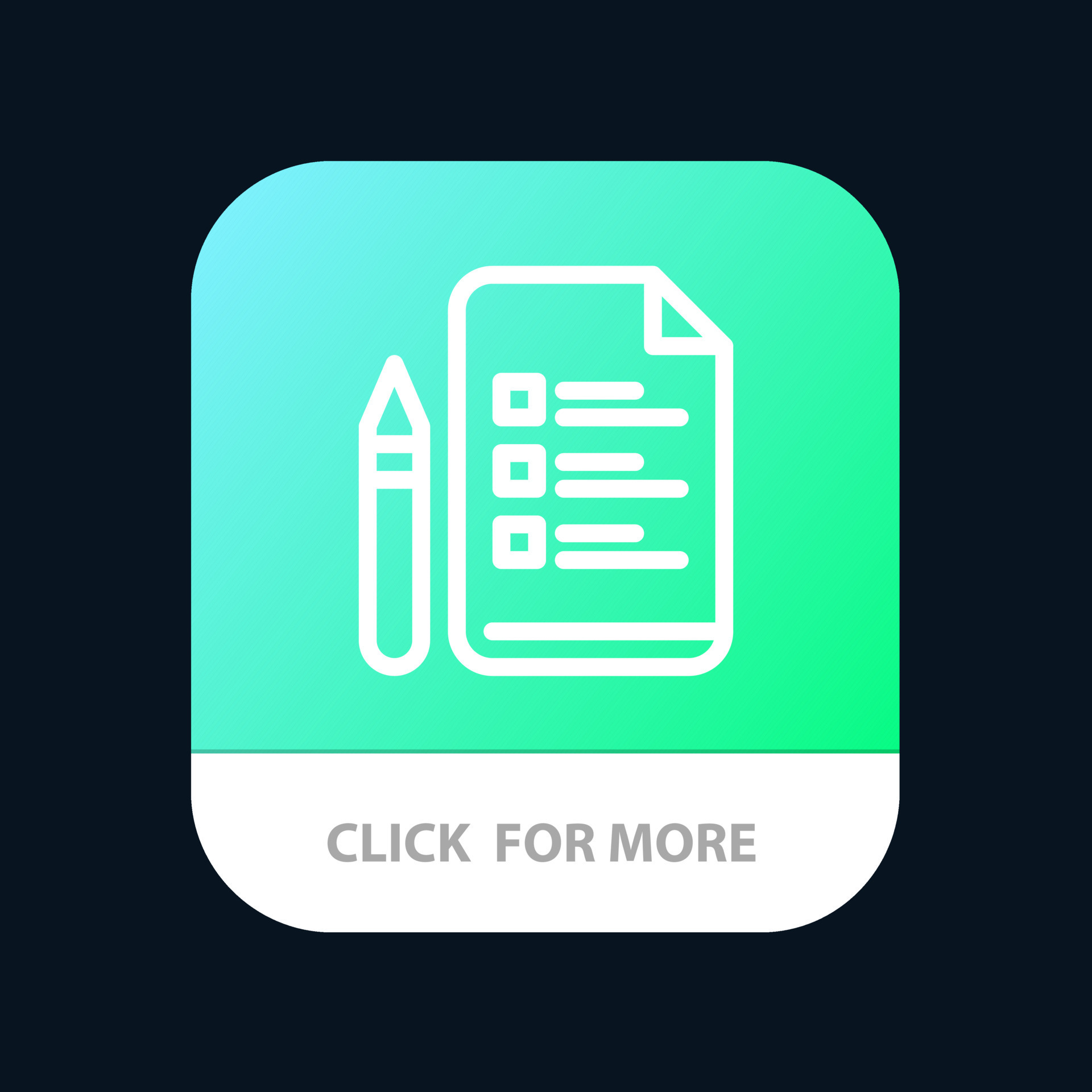 File Education Pen Pencil Mobile App Button Android And Ios Line Version 19180335 Vector Art At