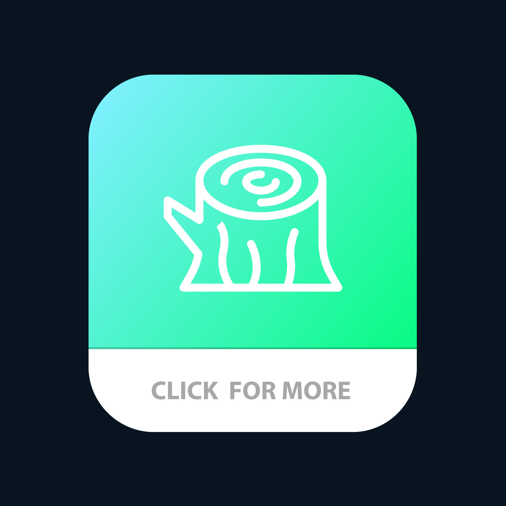 Log Wood Wooden Spring Mobile App Button Android And Ios Line Version 19180619 Vector Art At