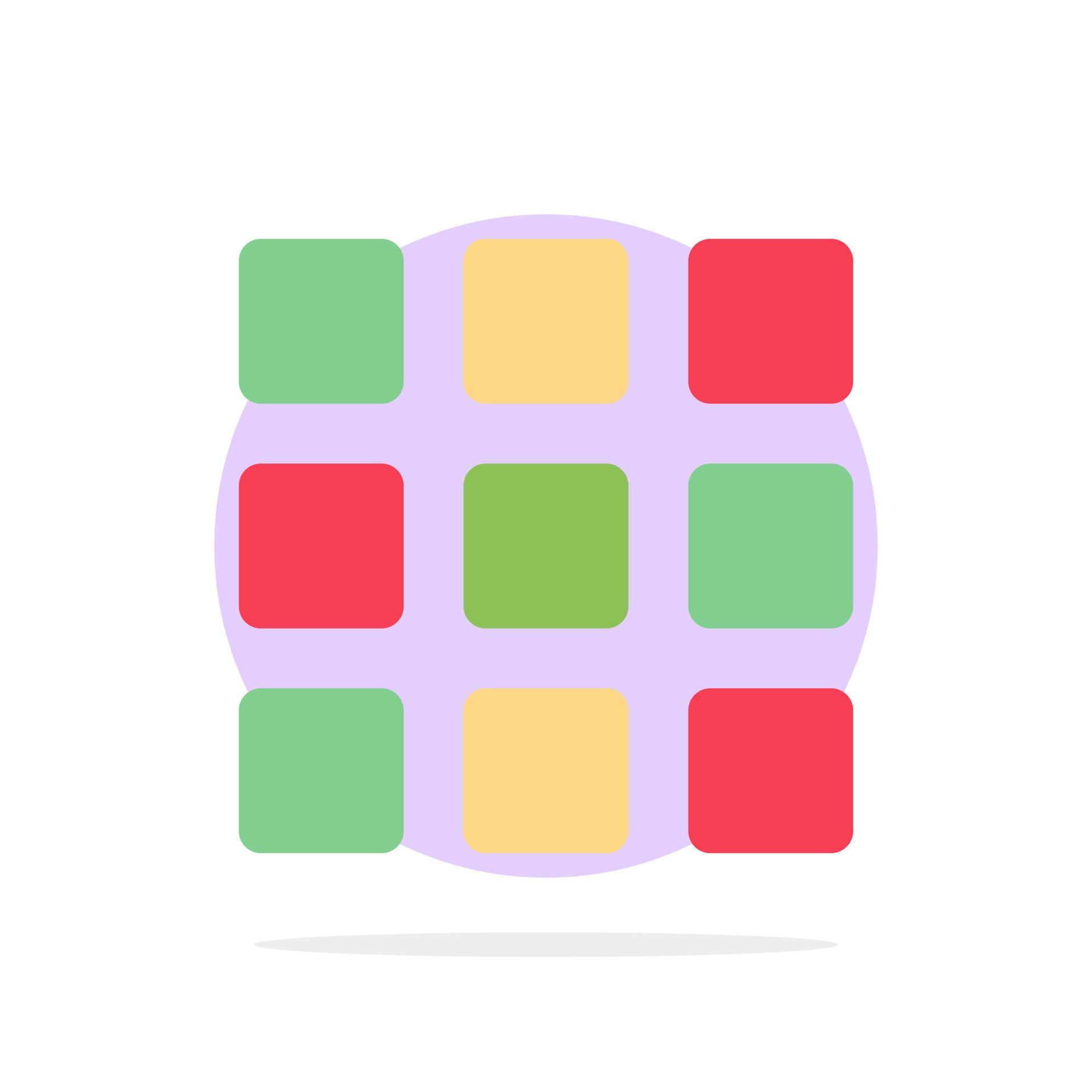 Web Grid Shape Squares Abstract Circle Background Flat Color Icon