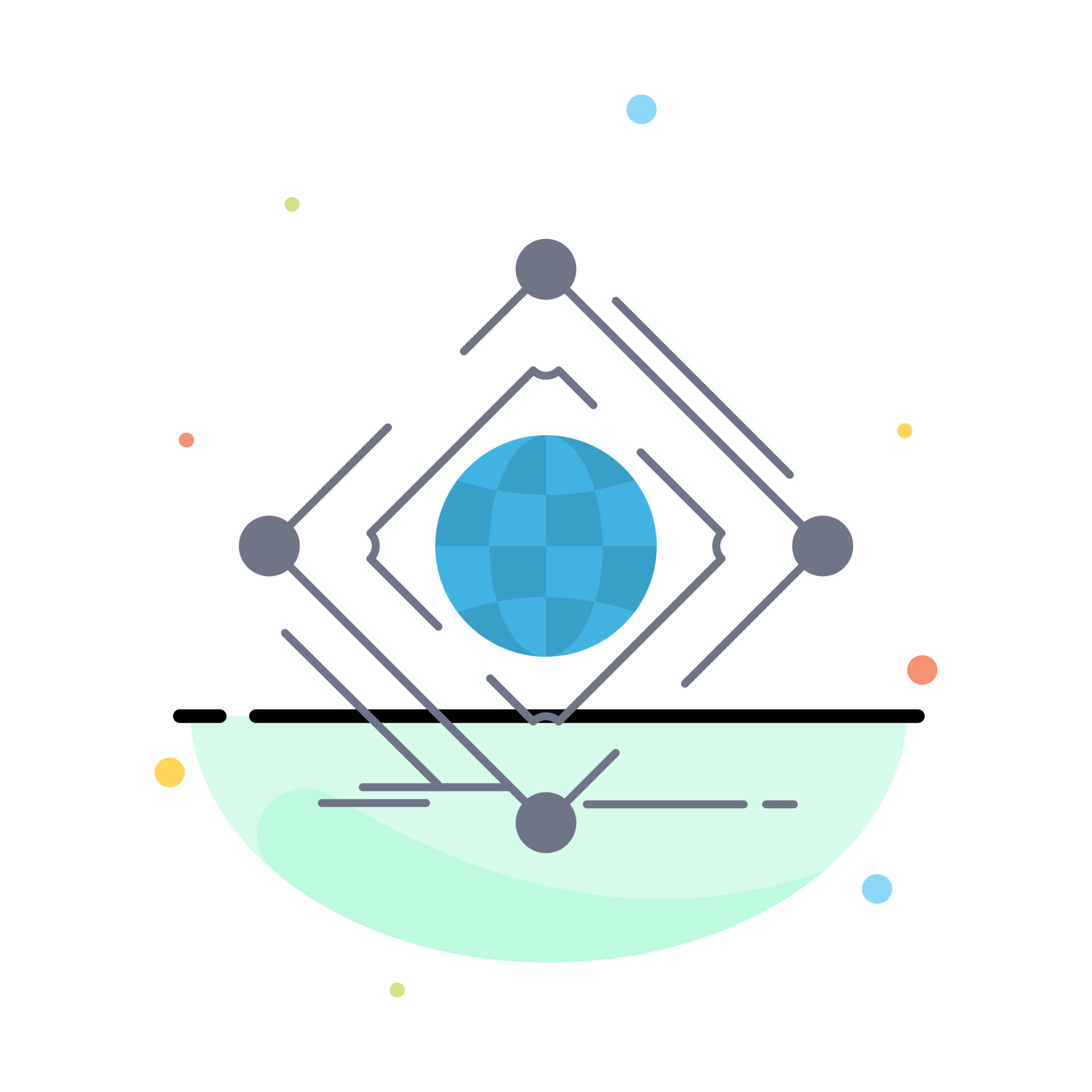 Complex global internet net web Flat Color Icon Vector 19181094 Vector Art at Vecteezy