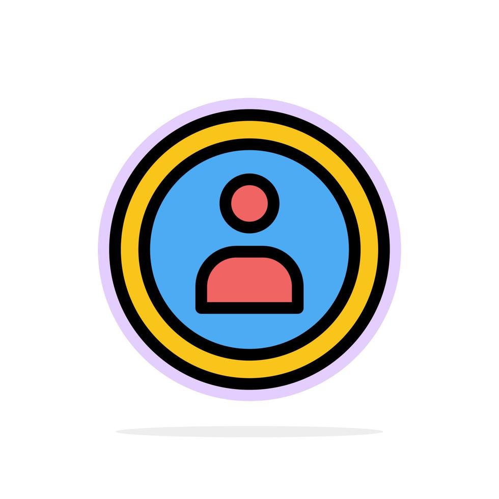 Interface Navigation User Abstract Circle Background Flat Color Icon 19181234 Vector Art At Vecteezy
