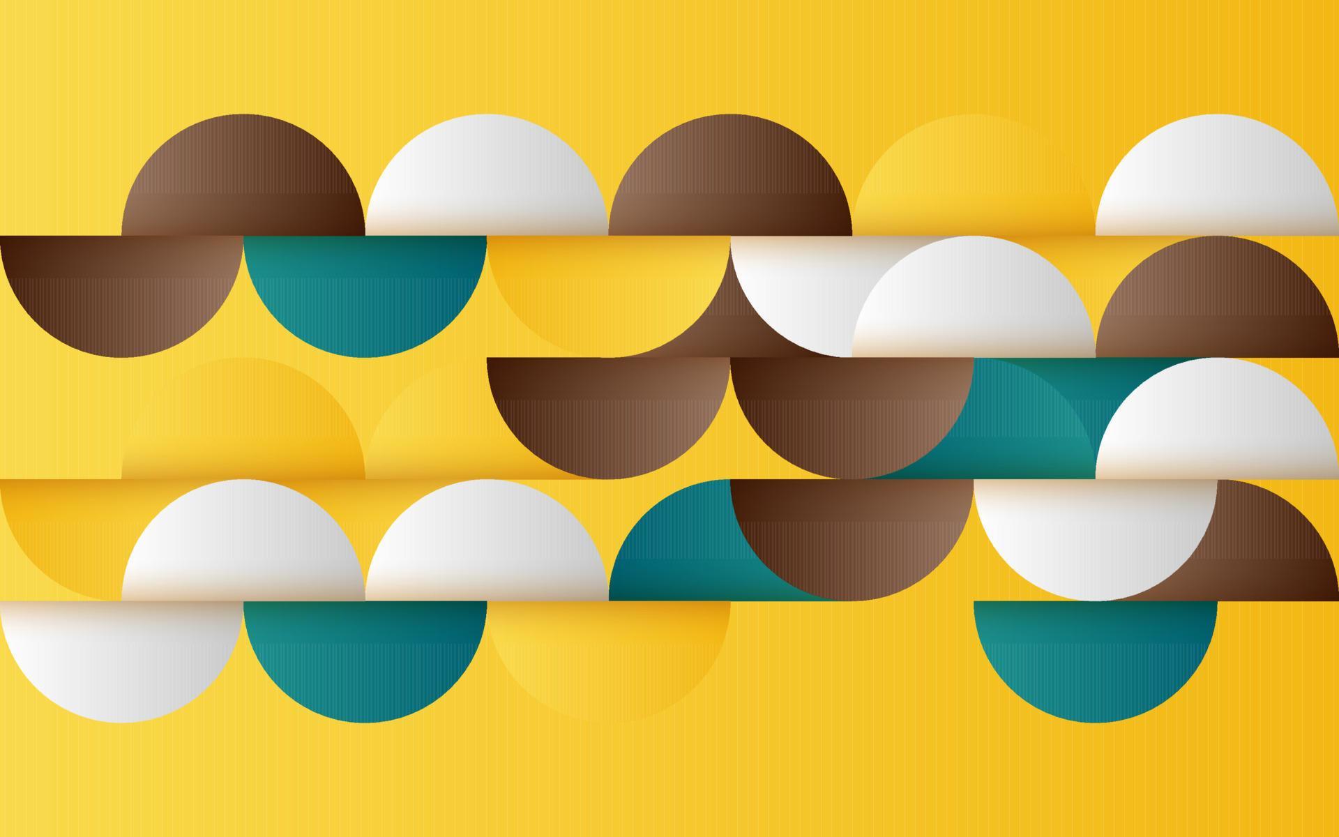 Mid-century geometric abstract pattern with simple shapes and beautiful ...