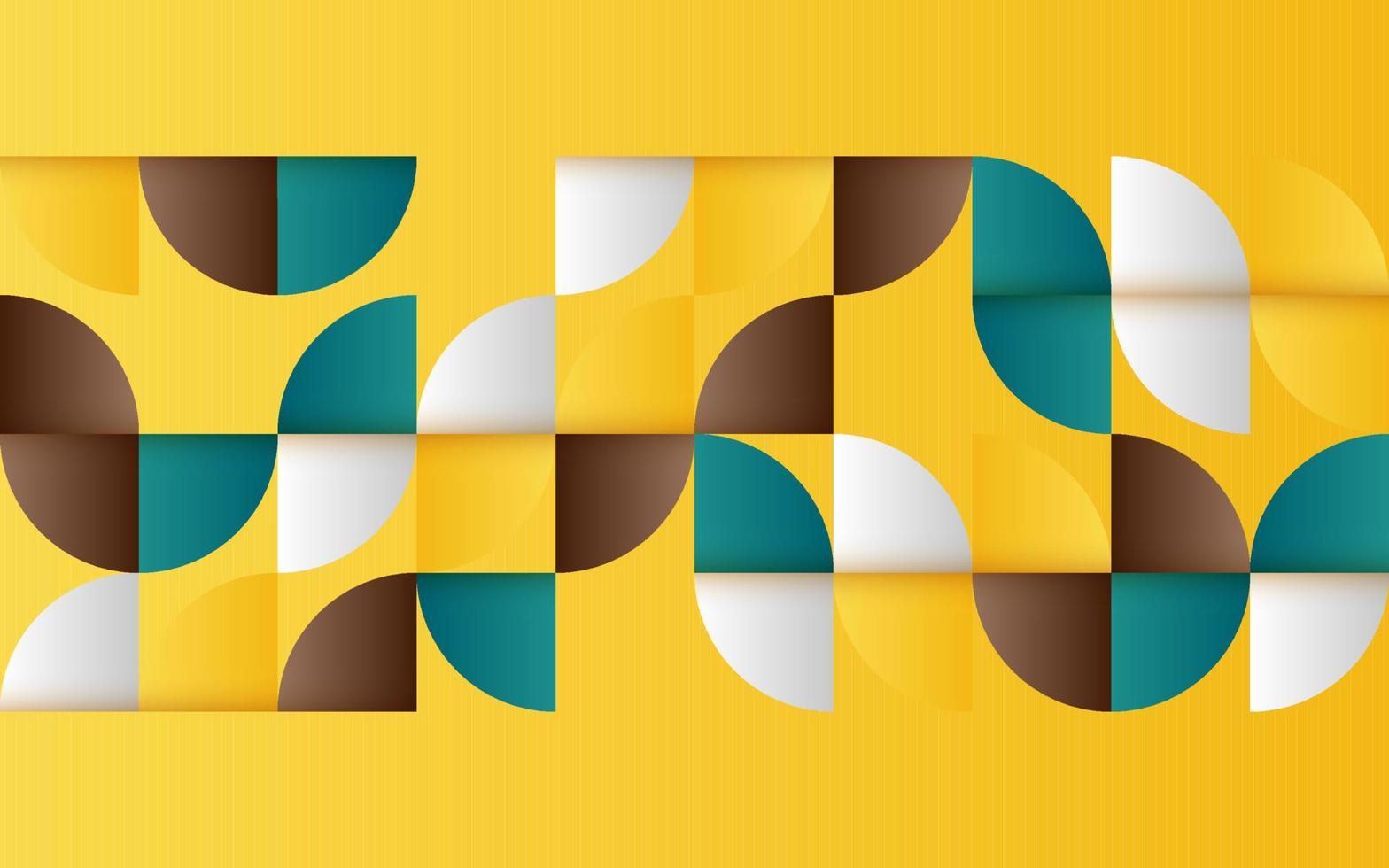 Mid-century geometric abstract pattern with simple shapes and beautiful ...